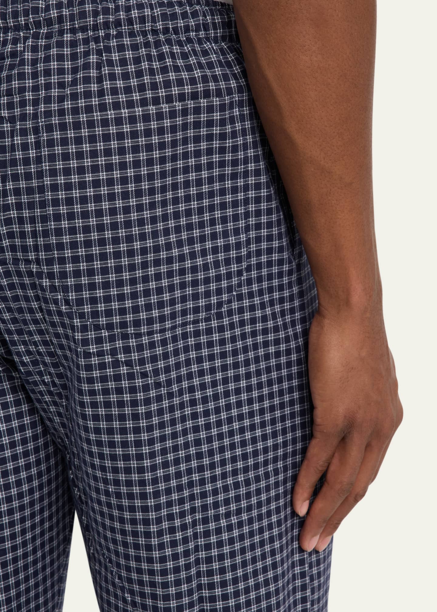 Derek Rose Men's Braemar Brushed Cotton Pajama Pants - Bergdorf Goodman