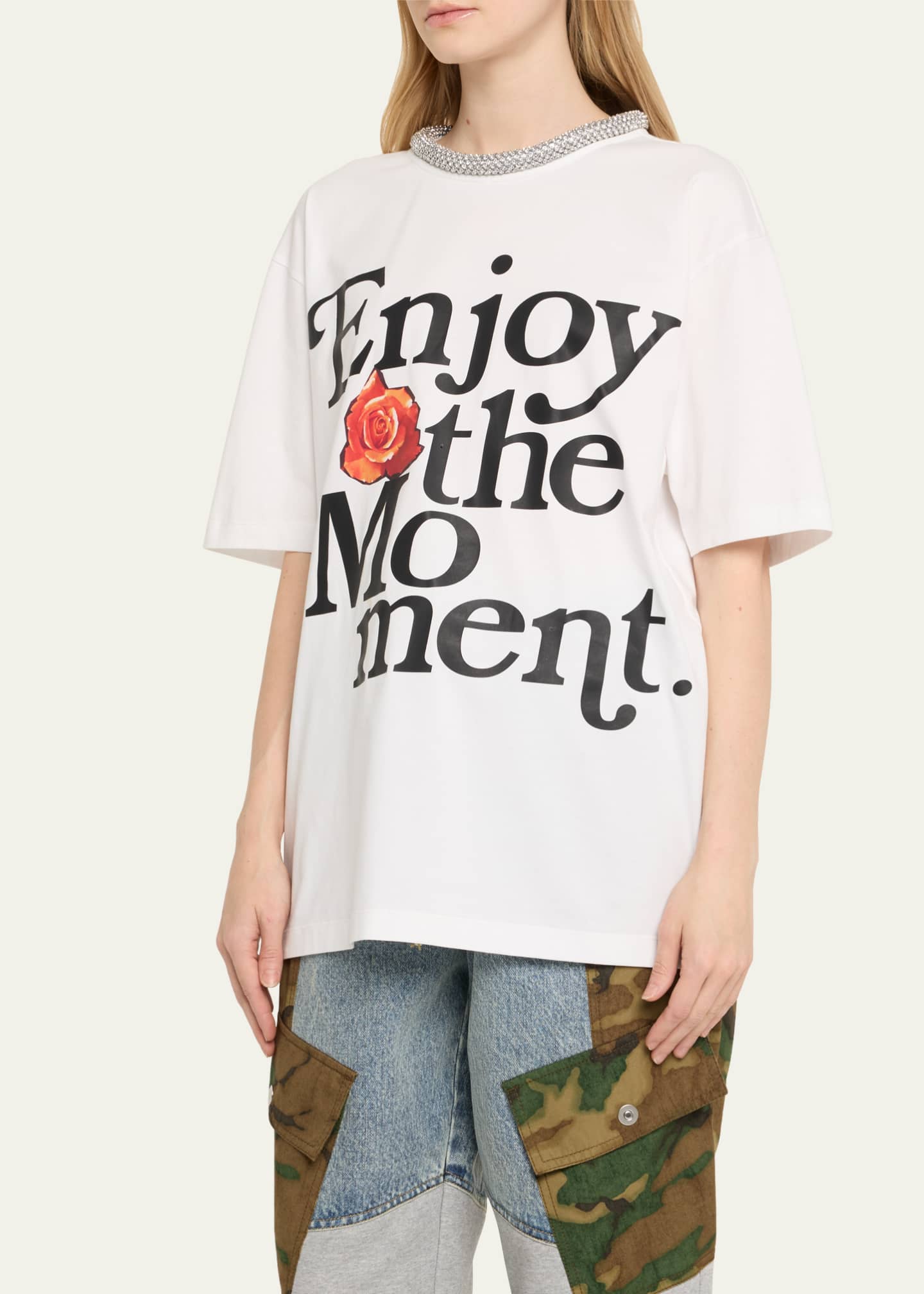 3.1 Phillip Lim Embellished Enjoy The Moment Tee - Bergdorf Goodman