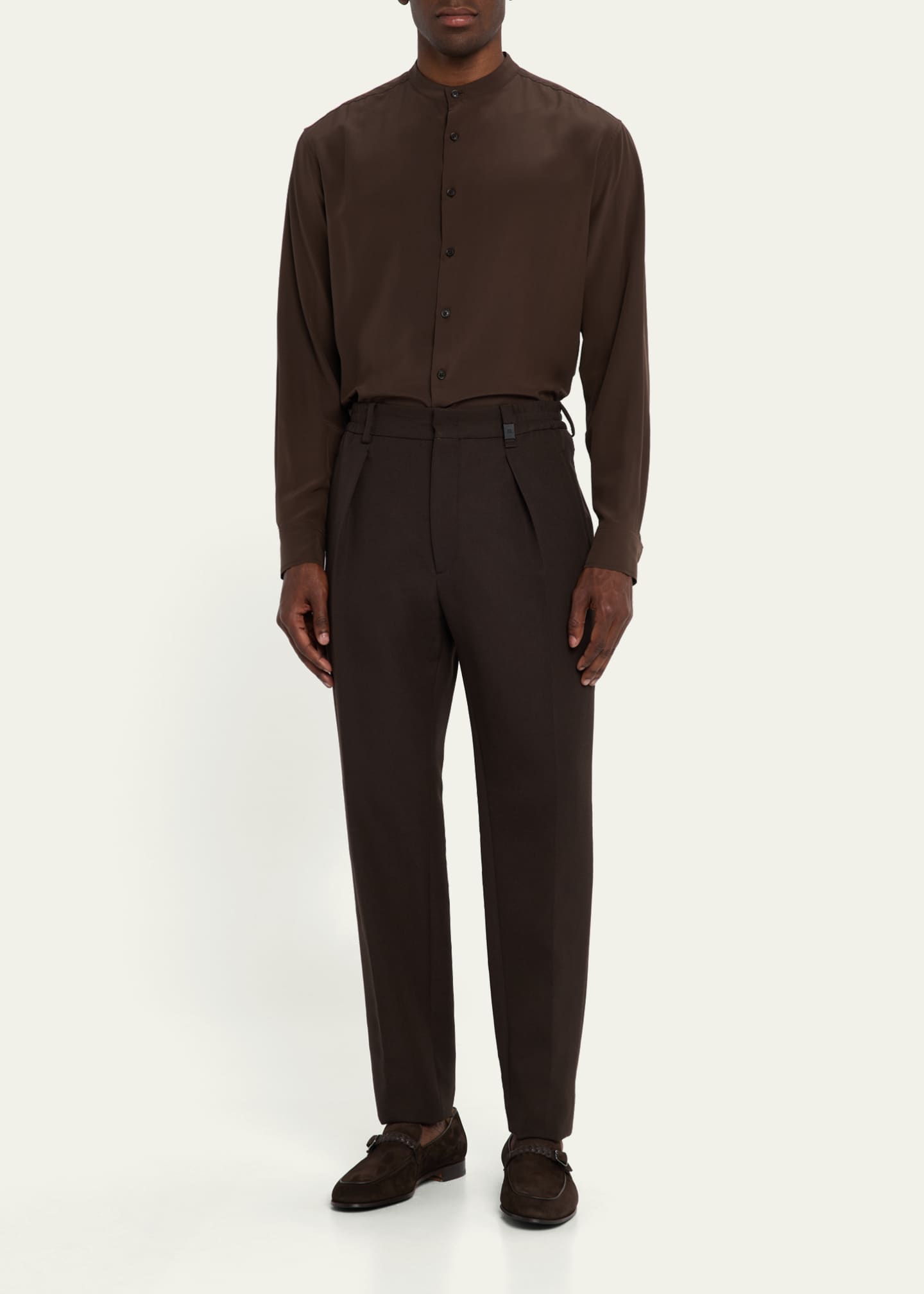 Kiton Men's Suede Braided Leather-Bit Loafers - Bergdorf Goodman