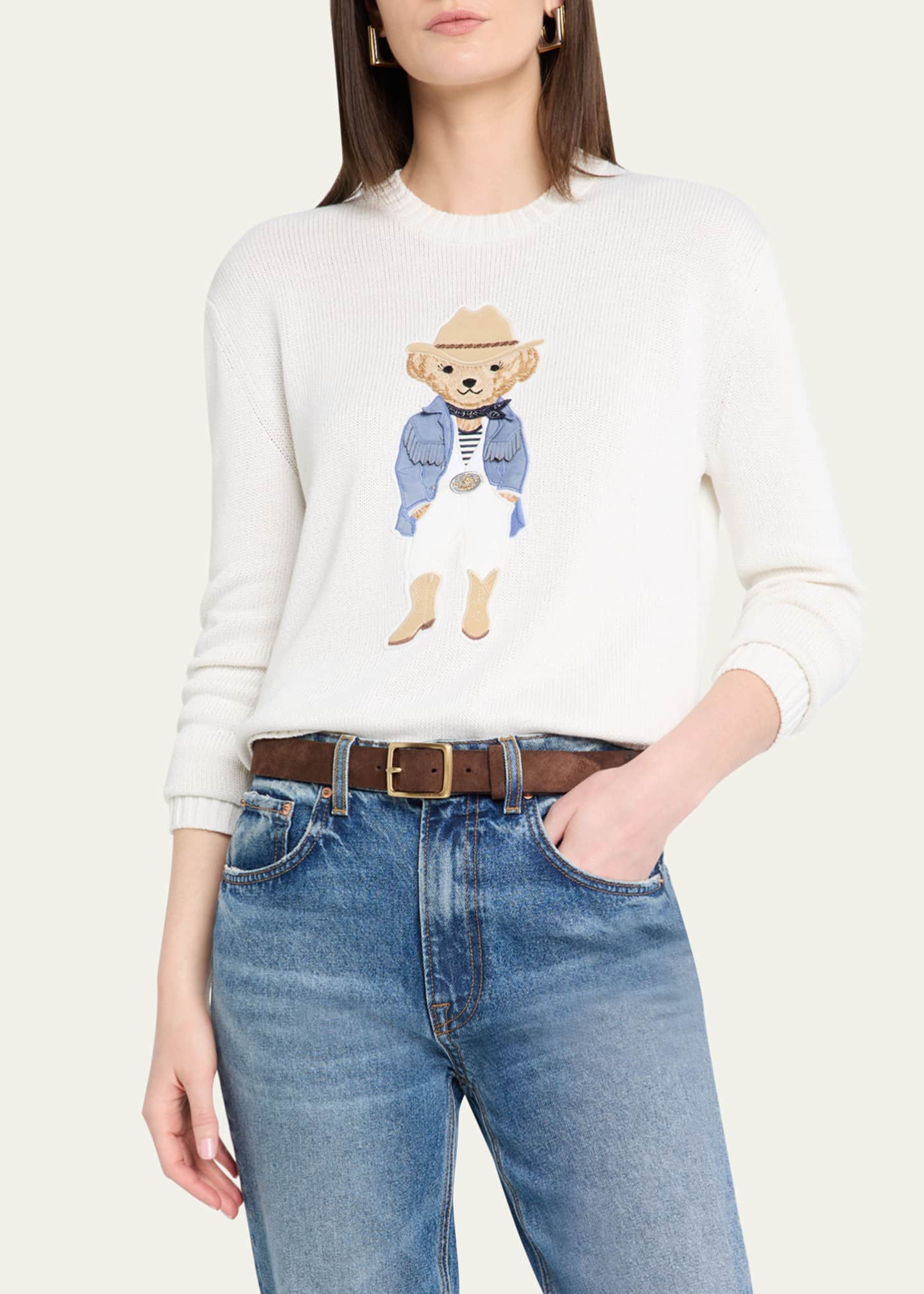 Ralph Lauren Collection Hamptons Spring Polo Bear Silk Sweater ...