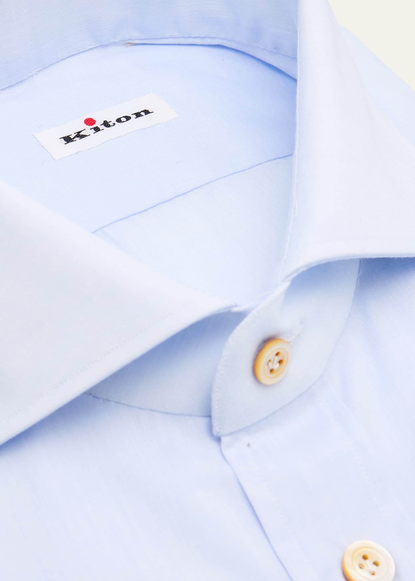 Kiton Men's Solid Cotton Dress Shirt - Bergdorf Goodman