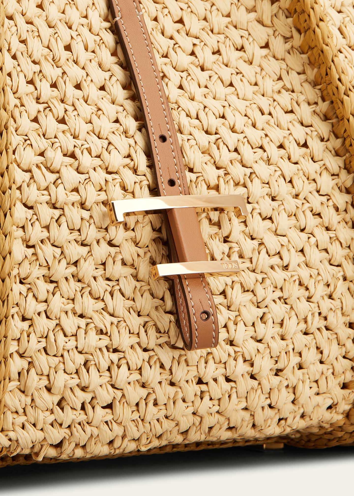 Tod's T Timeless Raffia Shopper Tote Bag - Bergdorf Goodman