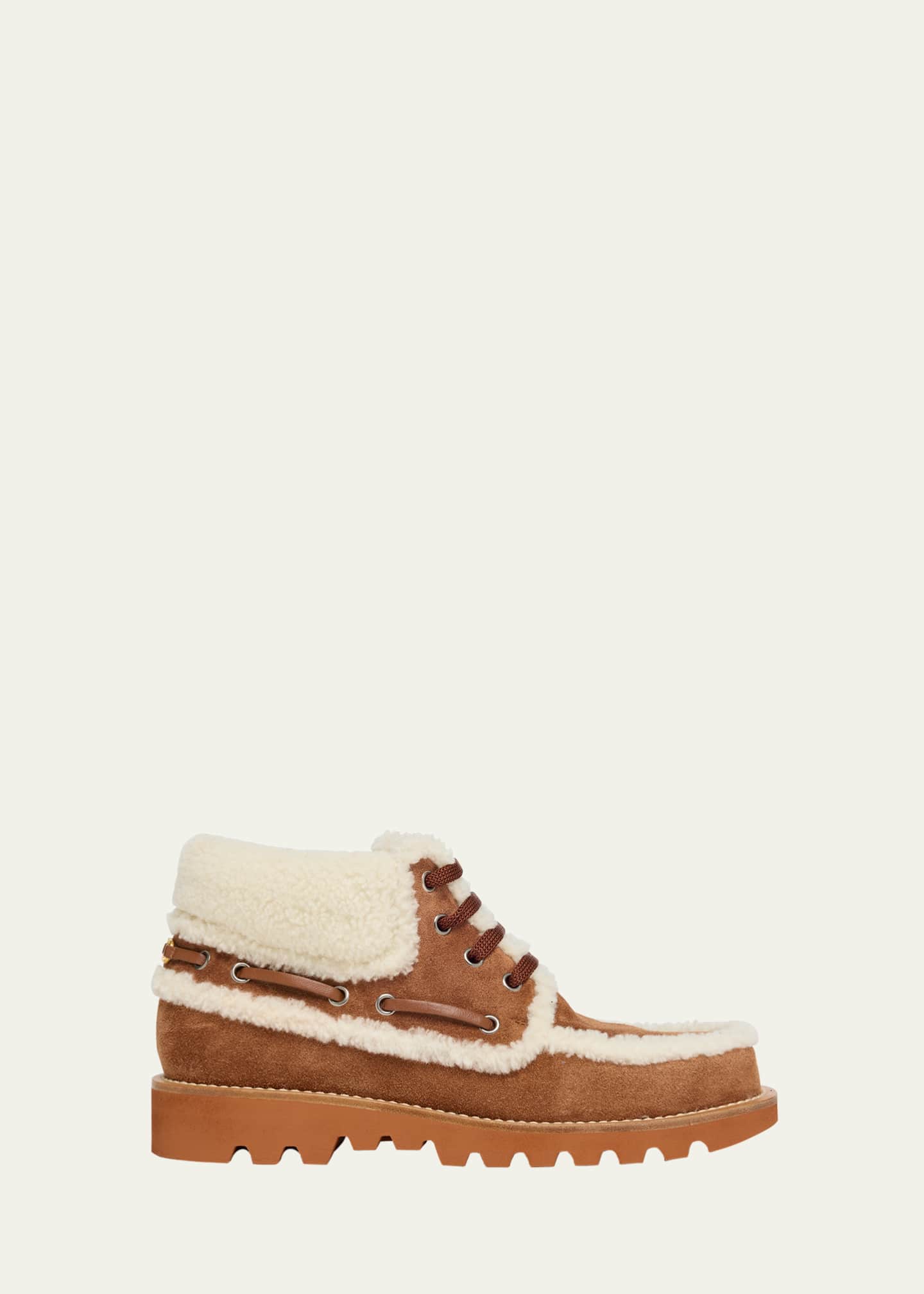 Valentino Garavani Palm Avenue Desert Goat Shearling Booties - Bergdorf ...