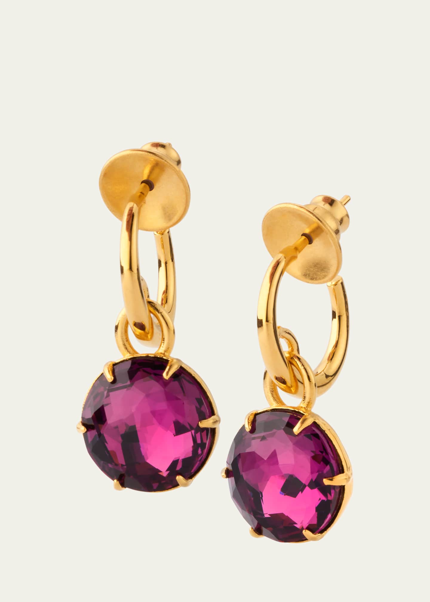 Oscar de la Renta Crystal Mini Hoop Earrings - Bergdorf Goodman