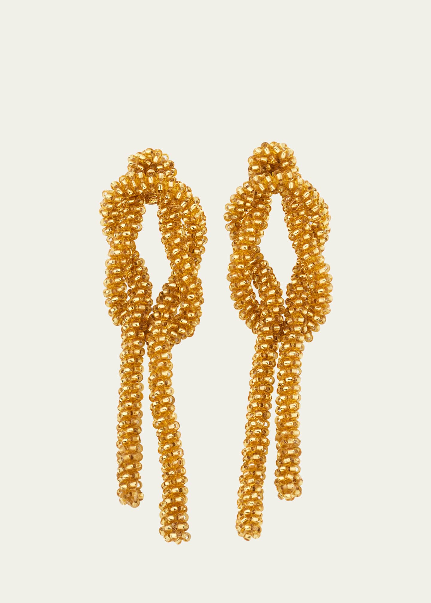 Oscar de la Renta Beaded Knot Earrings - Bergdorf Goodman