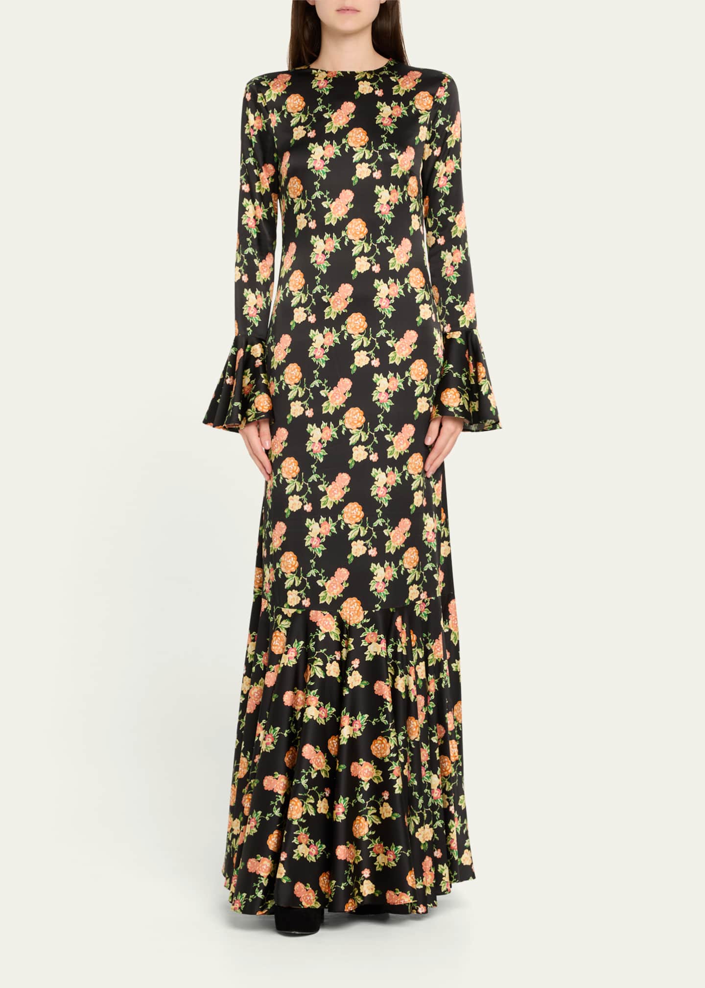 Caroline Constas Allonia Floral Silk Gown - Bergdorf Goodman
