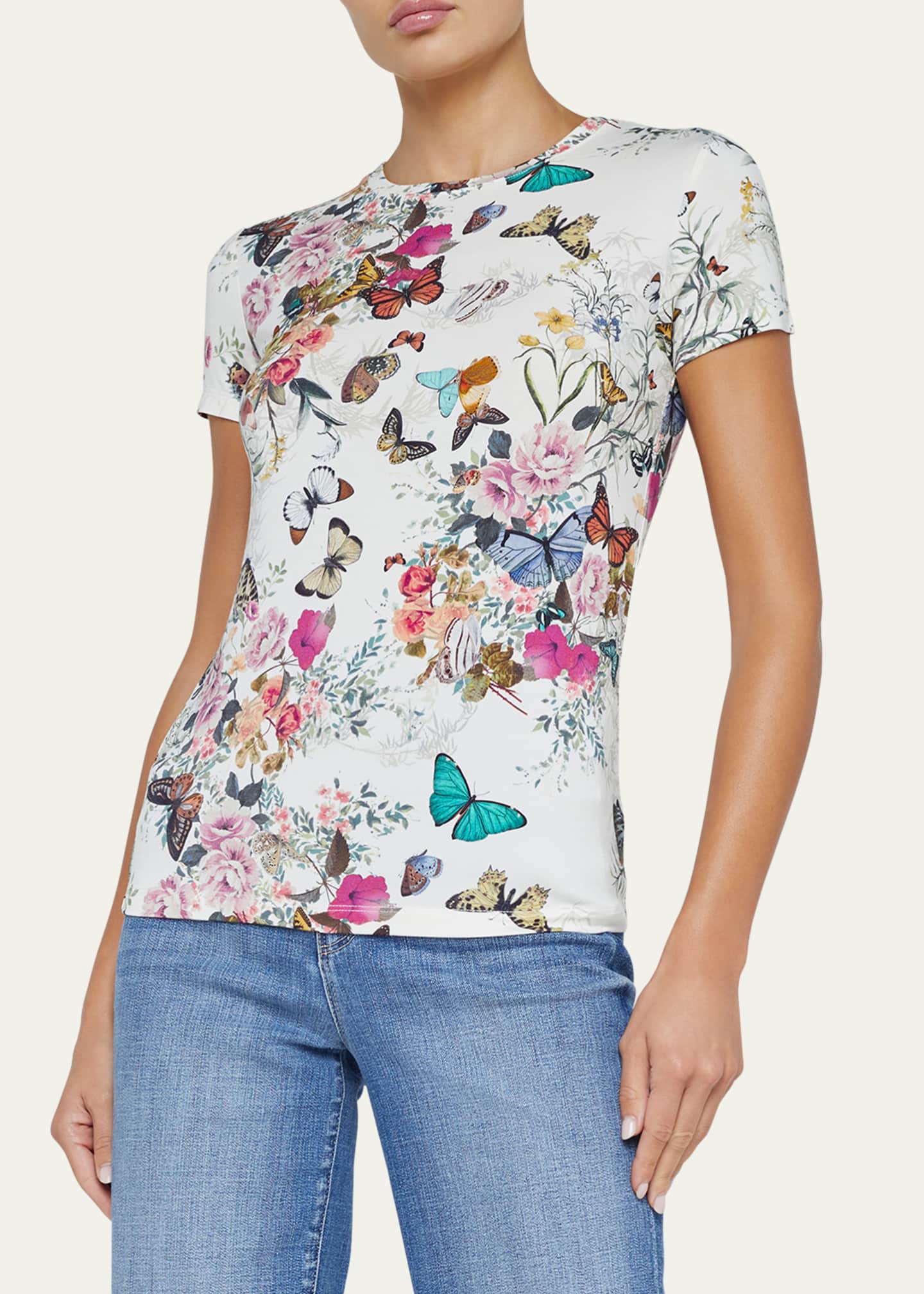 L'Agence Ressi Short-Sleeve Charonda Tee - Bergdorf Goodman