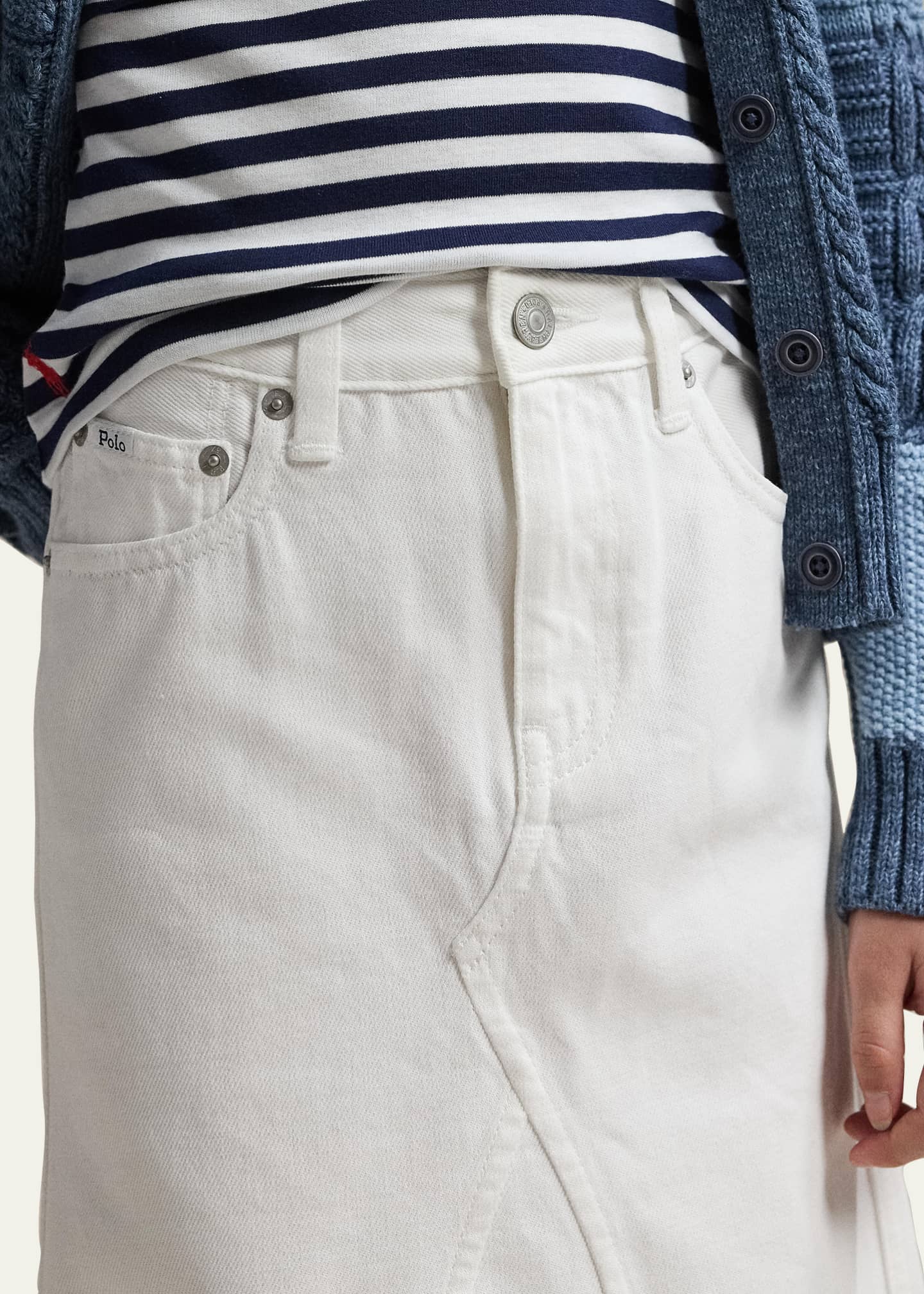 Ralph Lauren Childrenswear Girl's Denim Mini Skirt, Size 7-12 ...