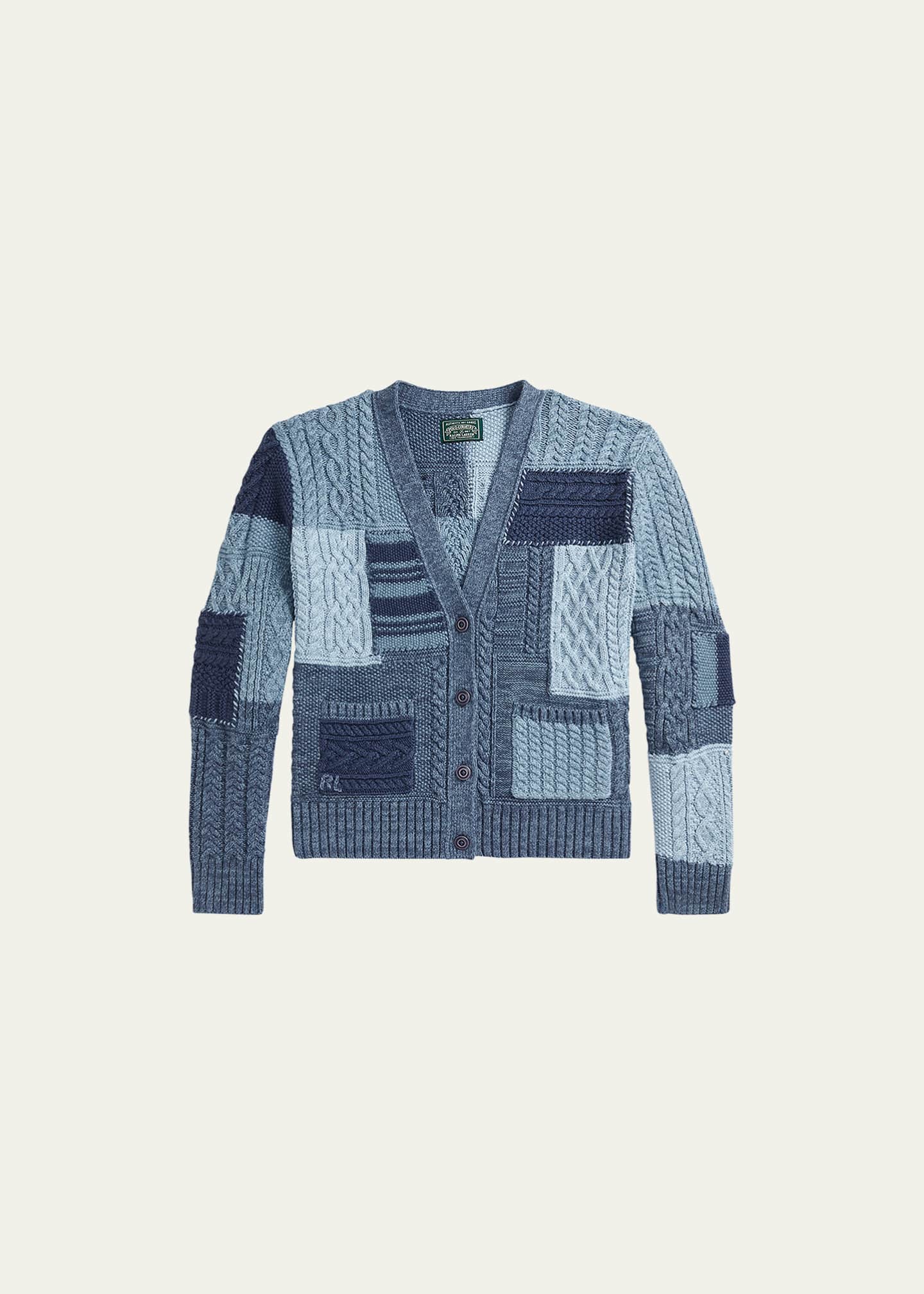 Polo Ralph Lauren Girl's Cotton Patchwork Cardigan Sweater, Size S-XL ...