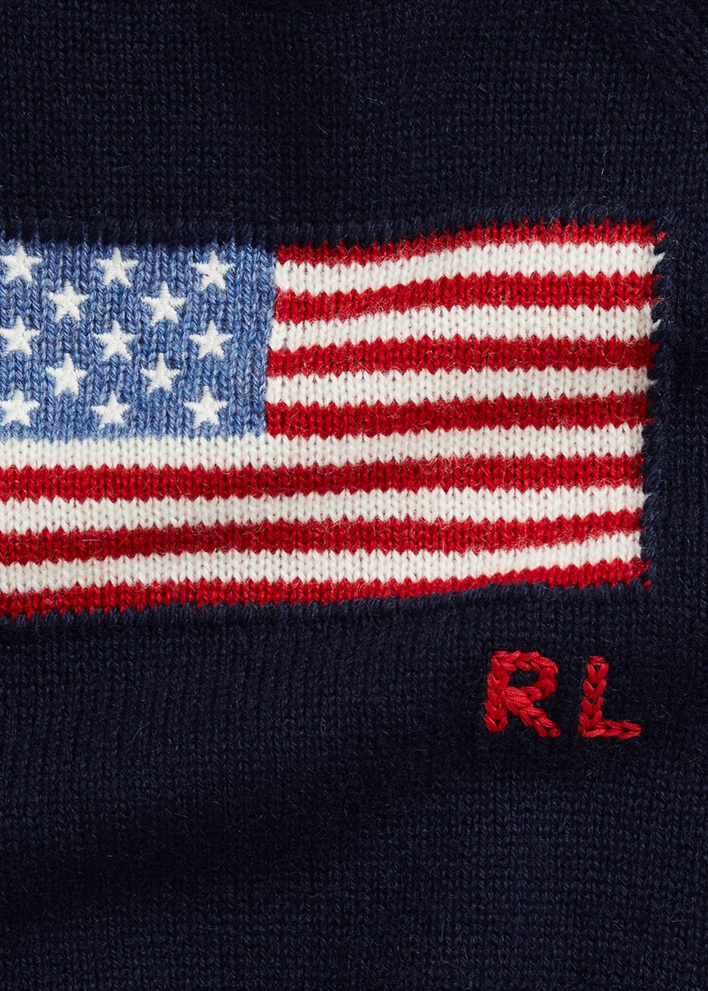 Polo Ralph Lauren Boy's American Flag Cashmere Romper, Size Newborn-12M ...