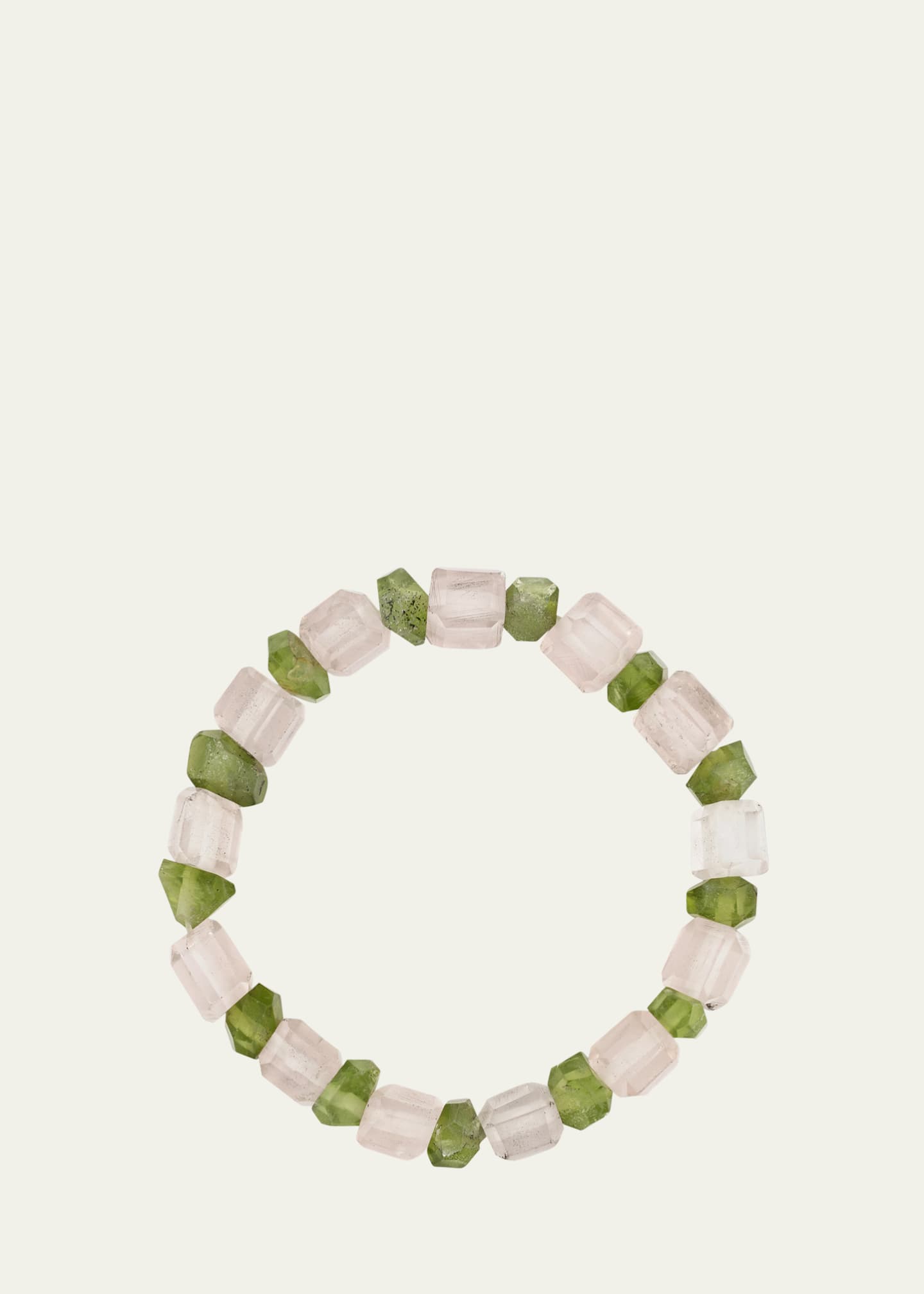 JIA JIA Gaia Rose Quartz & Peridot Stretch Bracelet - Bergdorf Goodman