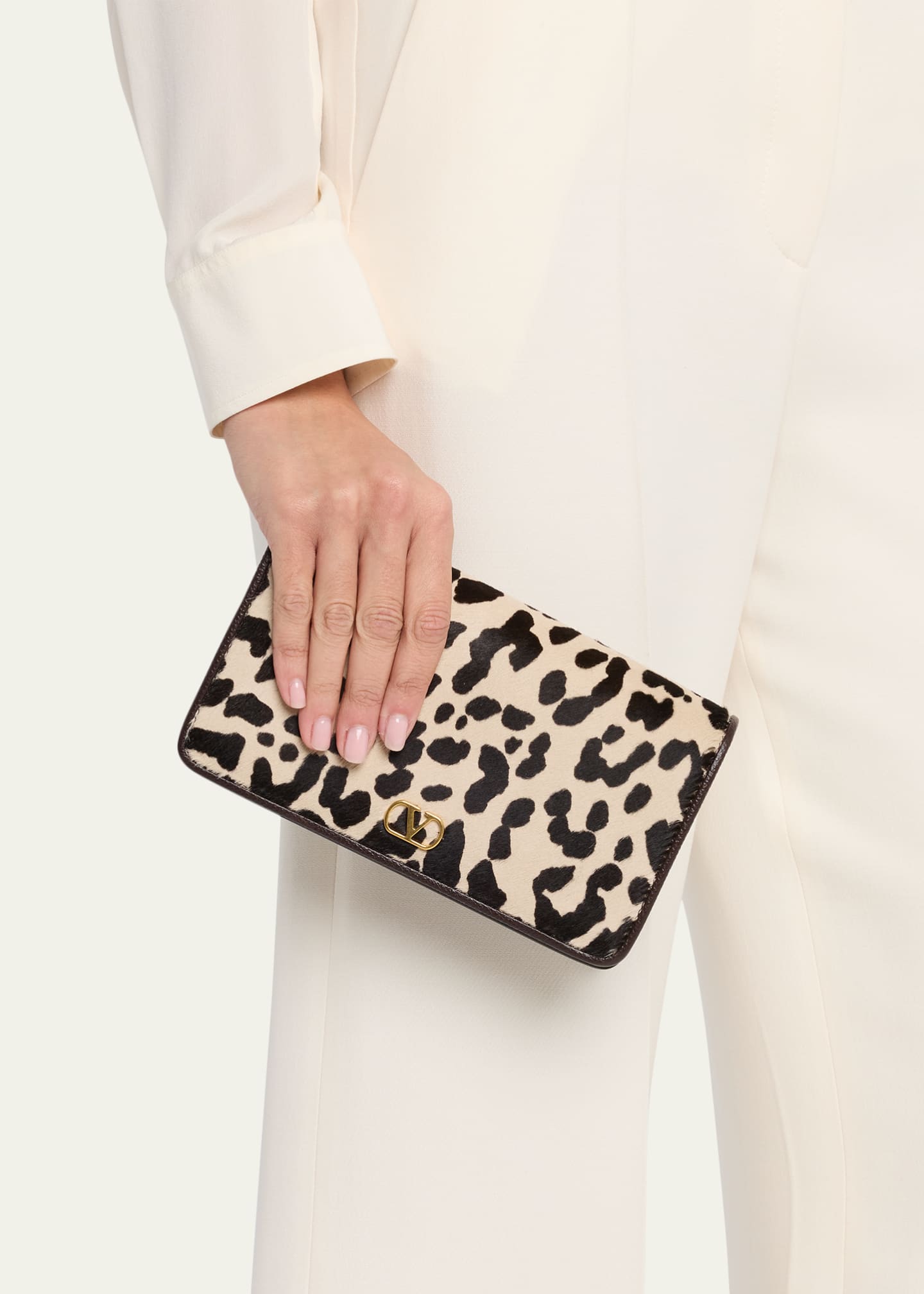 Valentino Garavani VLogo Mini Leopard-Print Calf Hair Shoulder Bag ...
