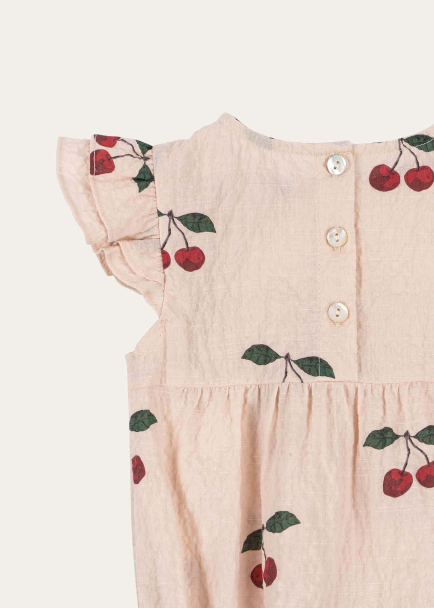 Konges Slojd Girl's Coco Cherry-Print Bubble Romper, Size 3M-18M ...