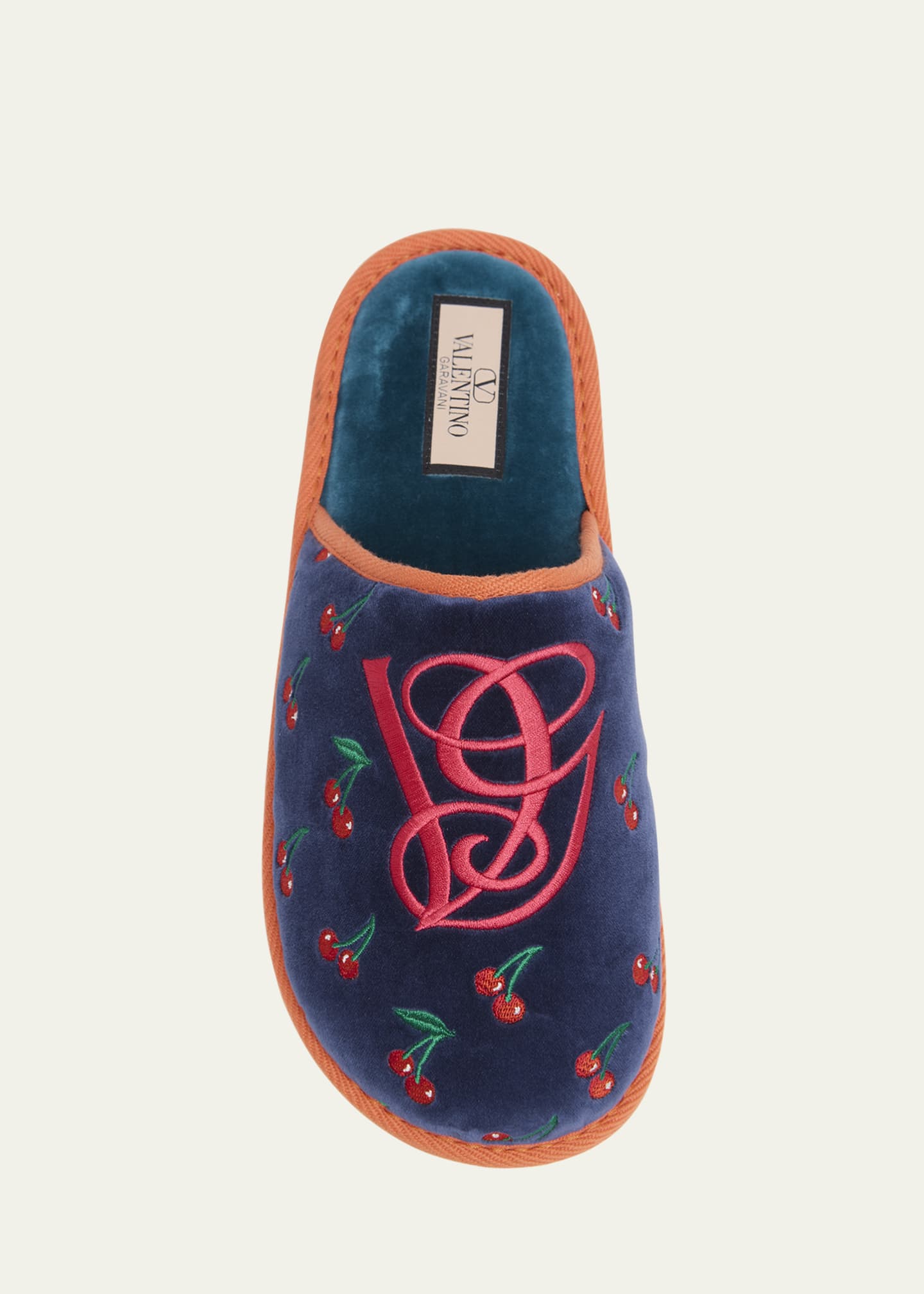 Valentino Garavani Men's Chambre Embroidered Monogram Slippers ...