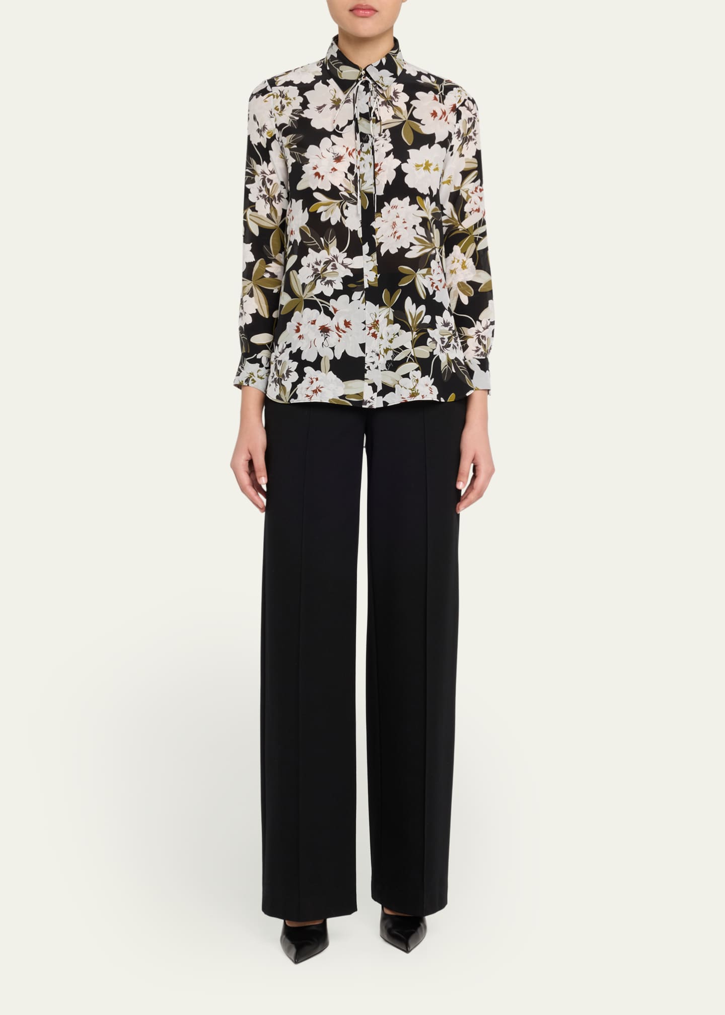 Adam Lippes Mathias Floral-Print Crepe De Chine Shirt - Bergdorf Goodman