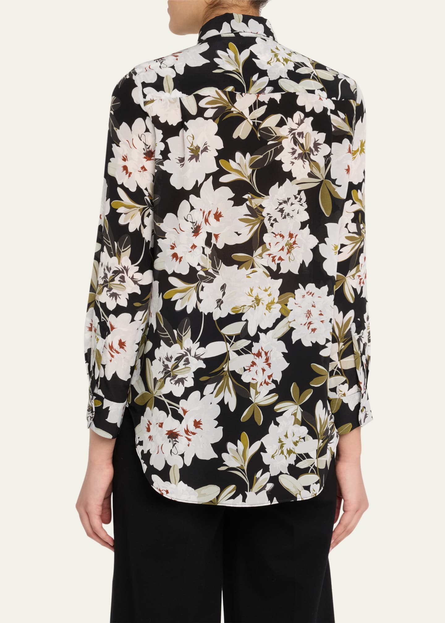 Adam Lippes Mathias Floral-Print Crepe De Chine Shirt - Bergdorf Goodman