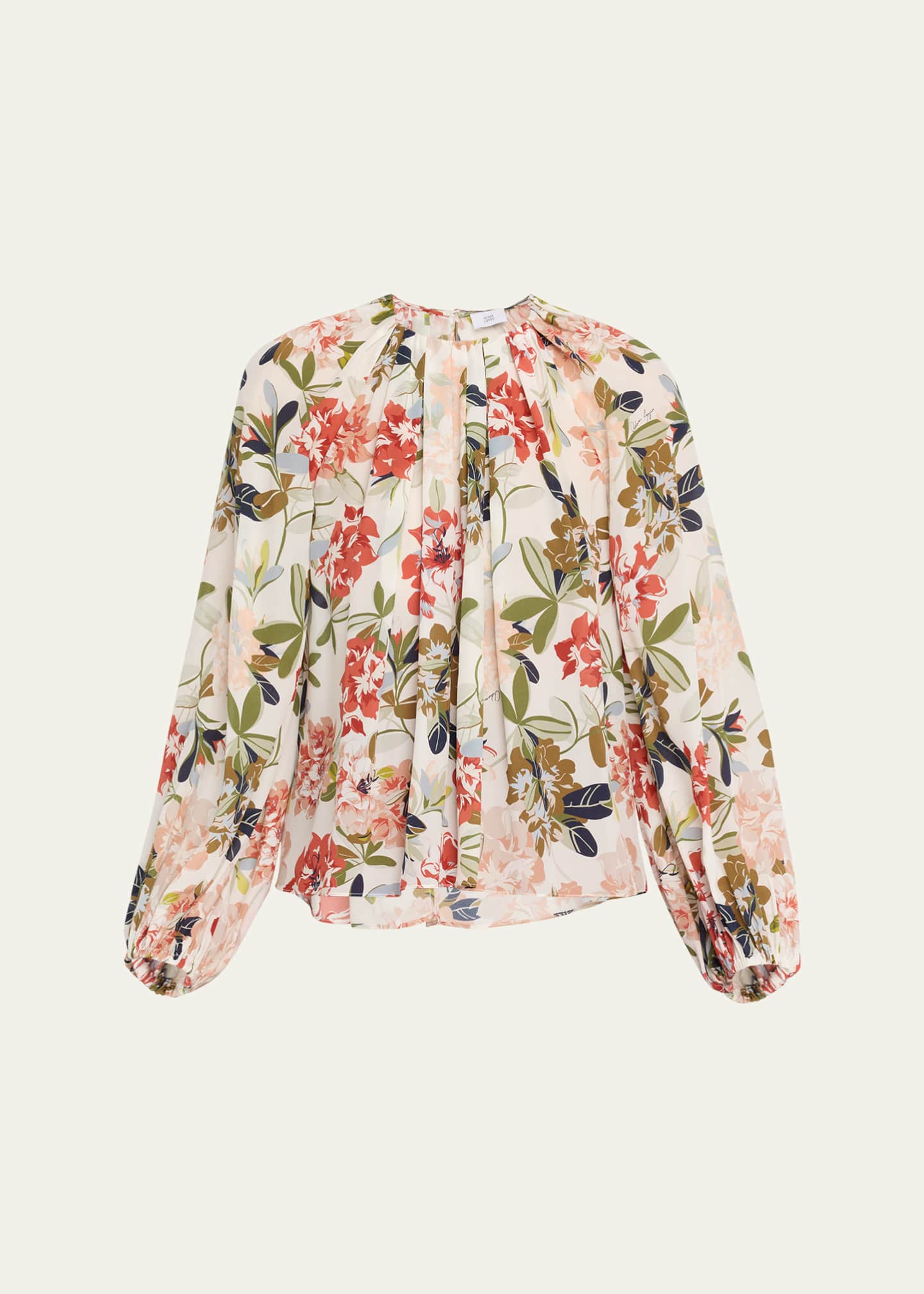 Adam Lippes Lottie Floral-Print Crepe De Chine Top - Bergdorf Goodman