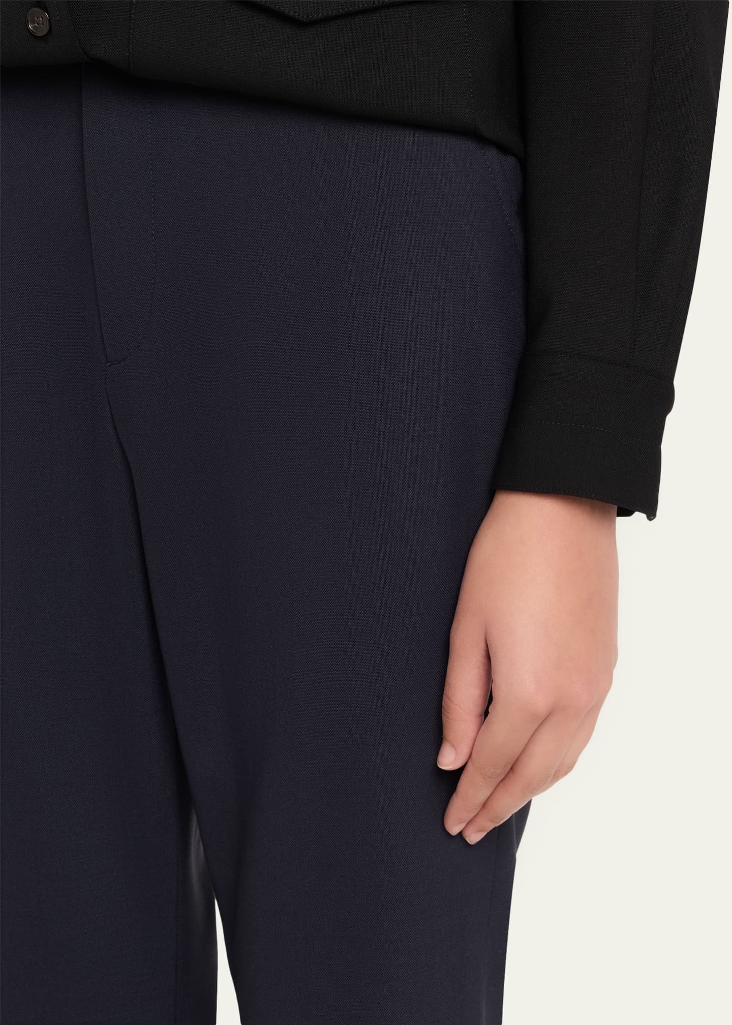 MARIA MCMANUS High-Rise Straight-Leg Crop Trousers - Bergdorf Goodman