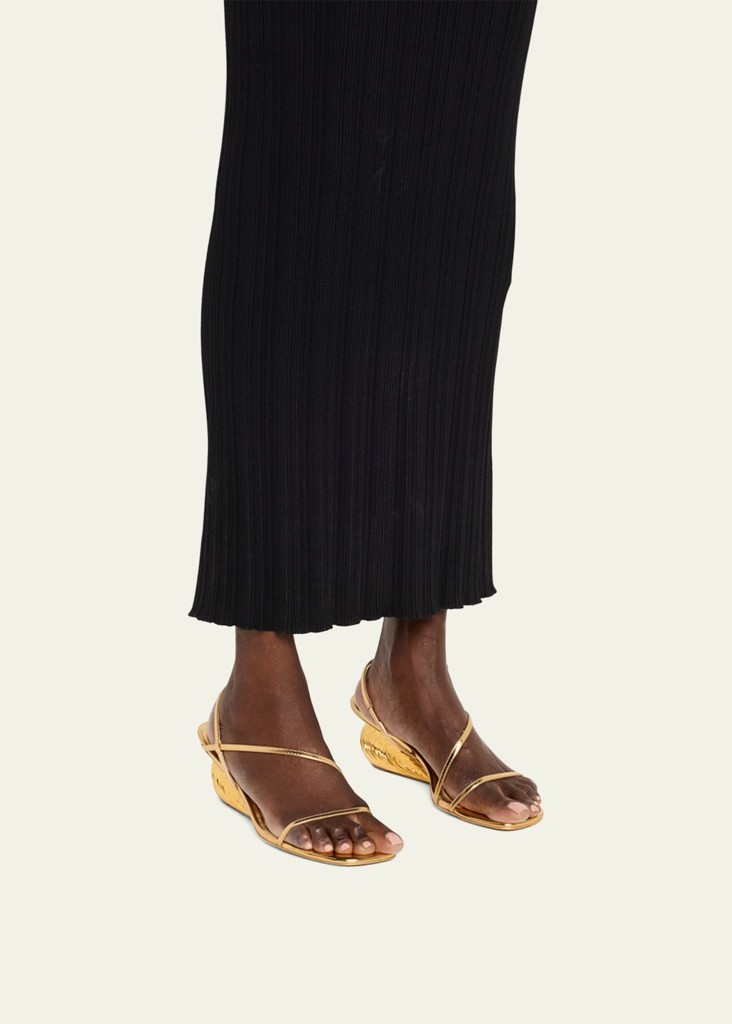 SIMKHAI Bridget Metallic Wedge Strappy Sandals - Bergdorf Goodman