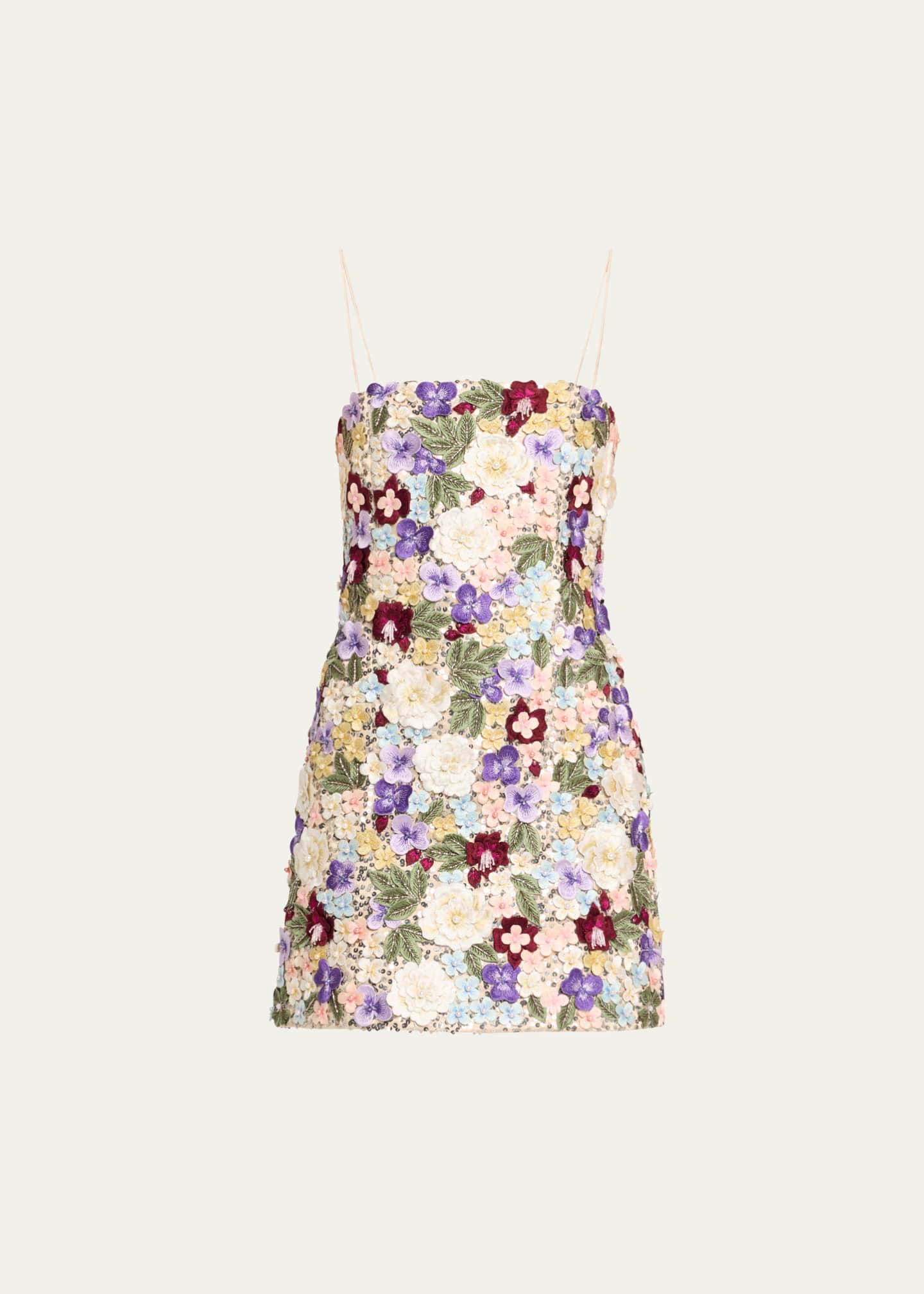 Alice + Olivia Velia Embellished Spaghetti-Strap Mini Gown - Bergdorf ...