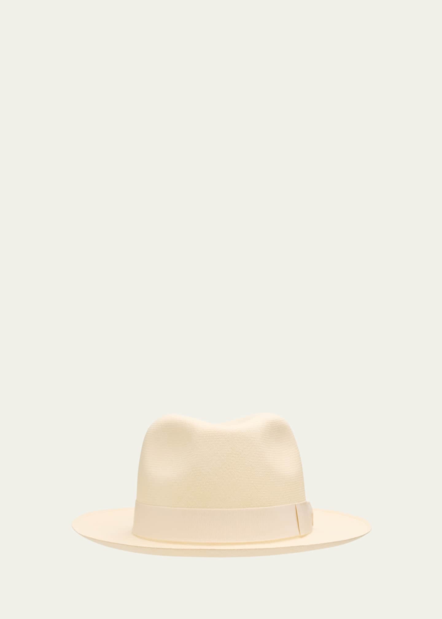 Loro Piana Men's Sergio Straw Fedora Hat - Bergdorf Goodman