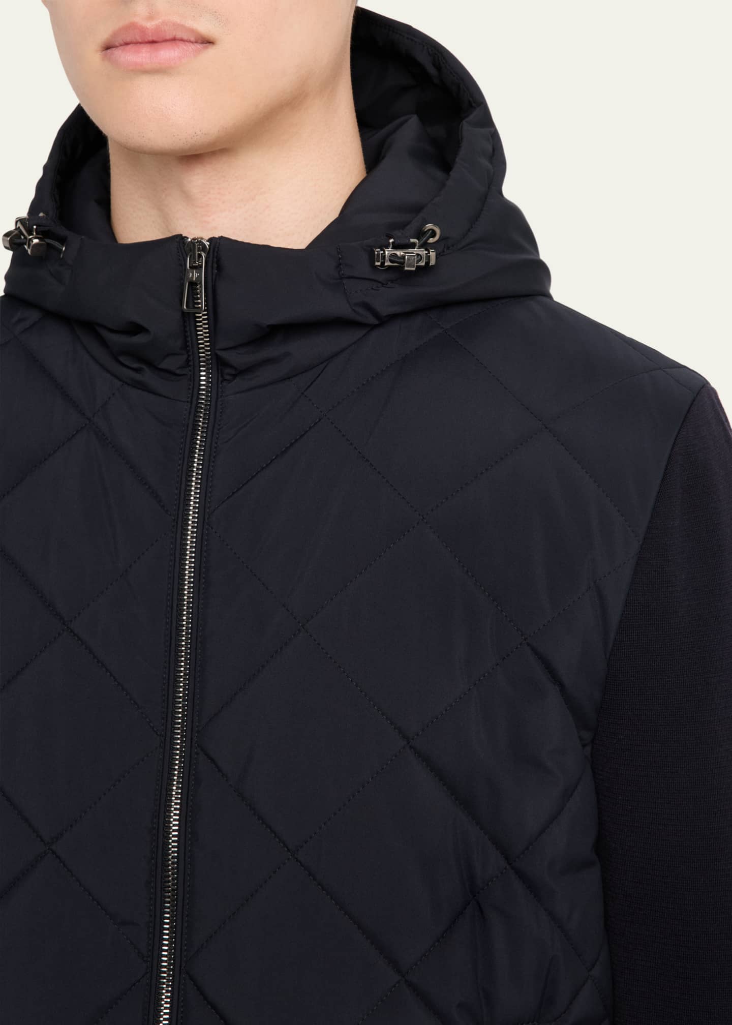 Loro Piana Men's Ampay Hooded Bomber Jacket - Bergdorf Goodman