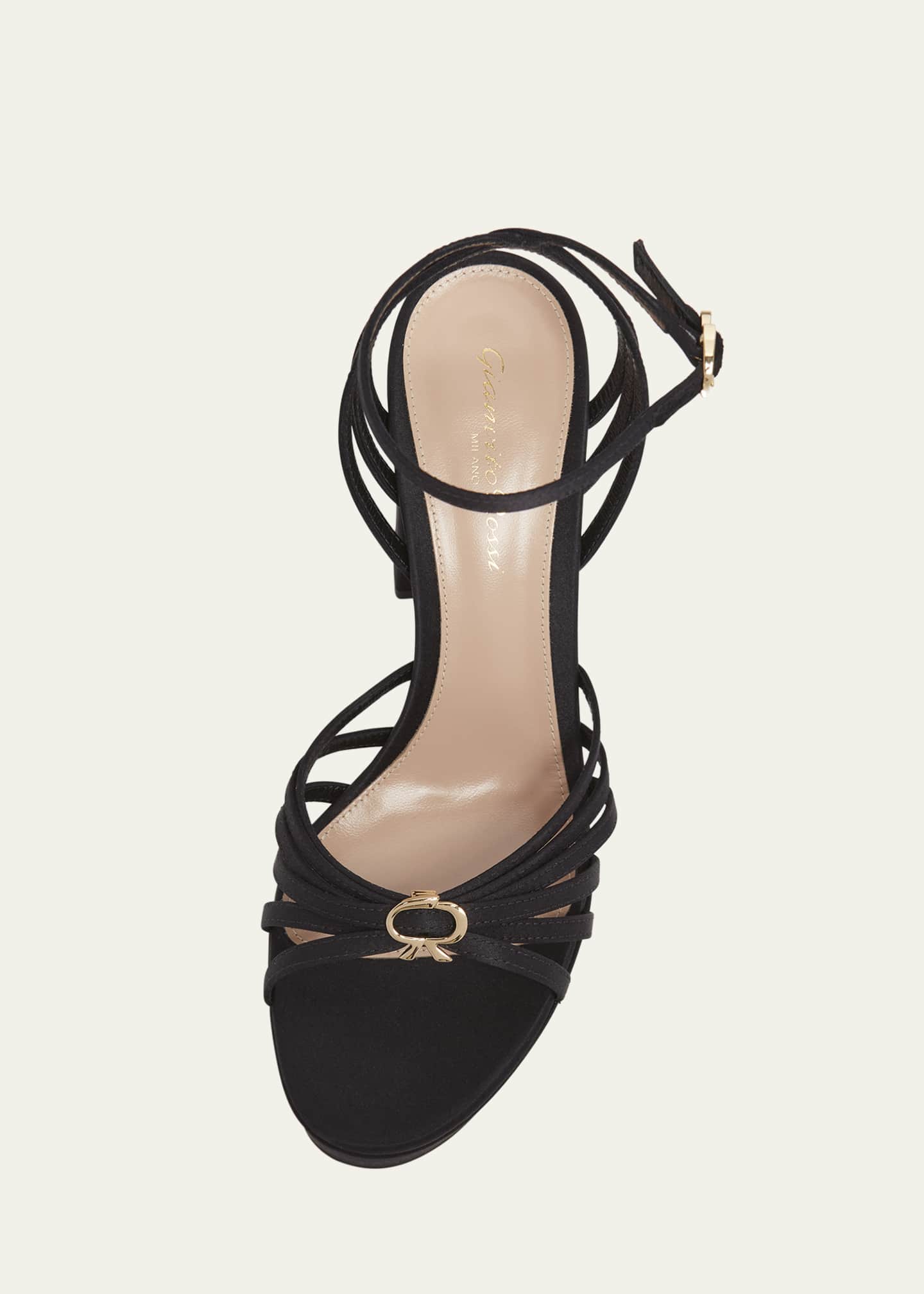 Gianvito Rossi Crepe Ankle-Strap Platform Sandals - Bergdorf Goodman