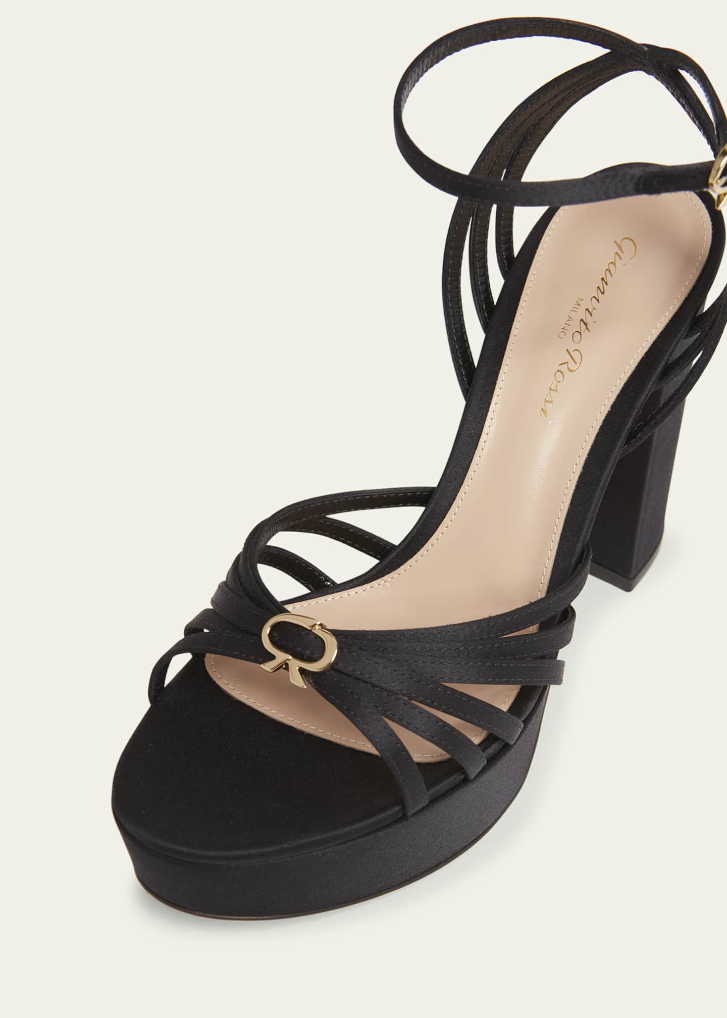 Gianvito Rossi Crepe Ankle-Strap Platform Sandals - Bergdorf Goodman