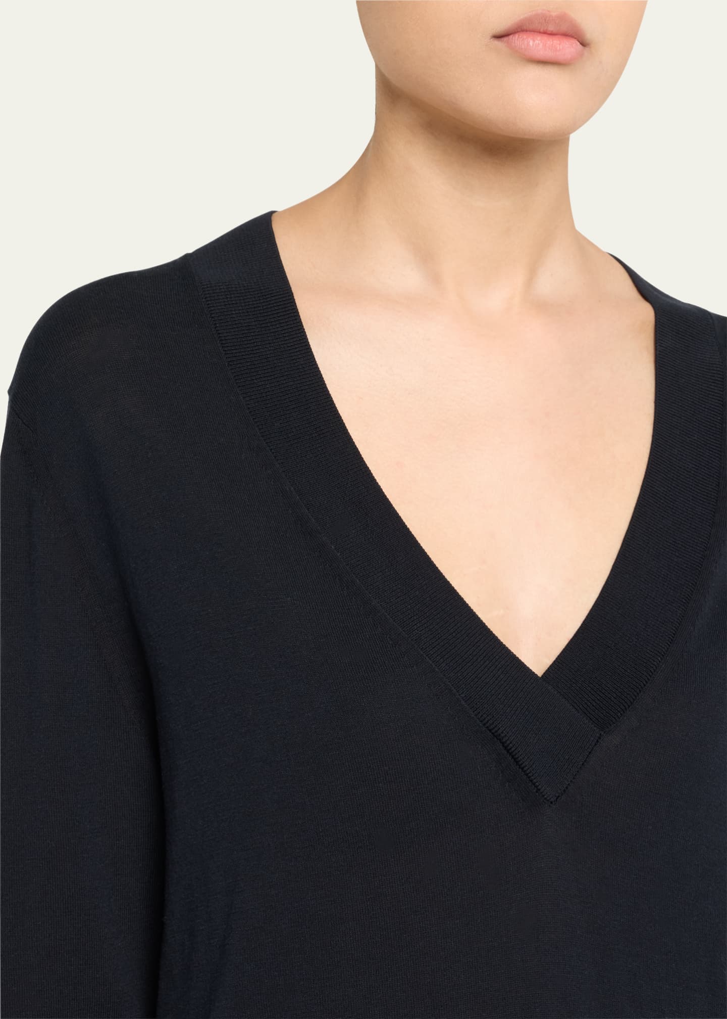 TWP Perfect Deep V Wool Sweater - Bergdorf Goodman