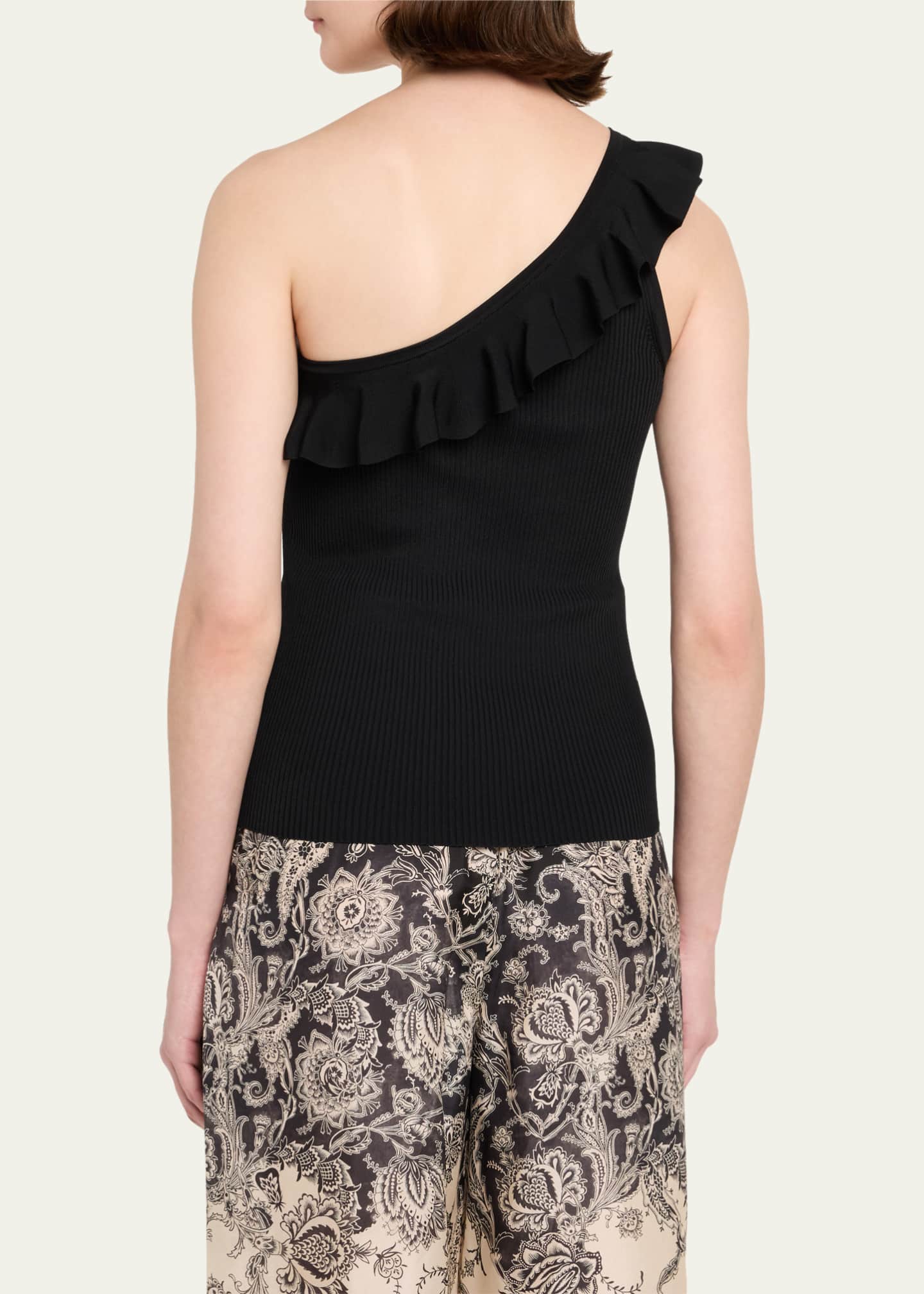 Zimmermann Rhiannon Frill Asymmetric Tank Top - Bergdorf Goodman