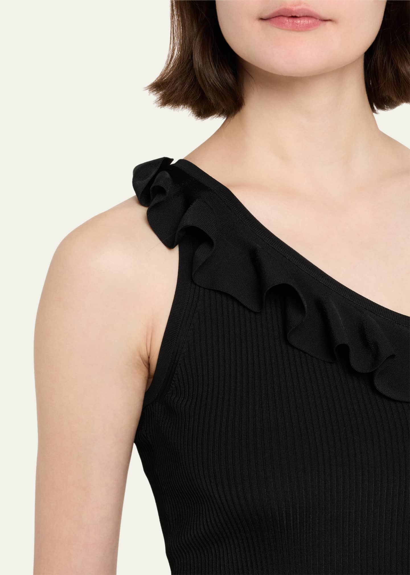 Zimmermann Rhiannon Frill Asymmetric Tank Top - Bergdorf Goodman