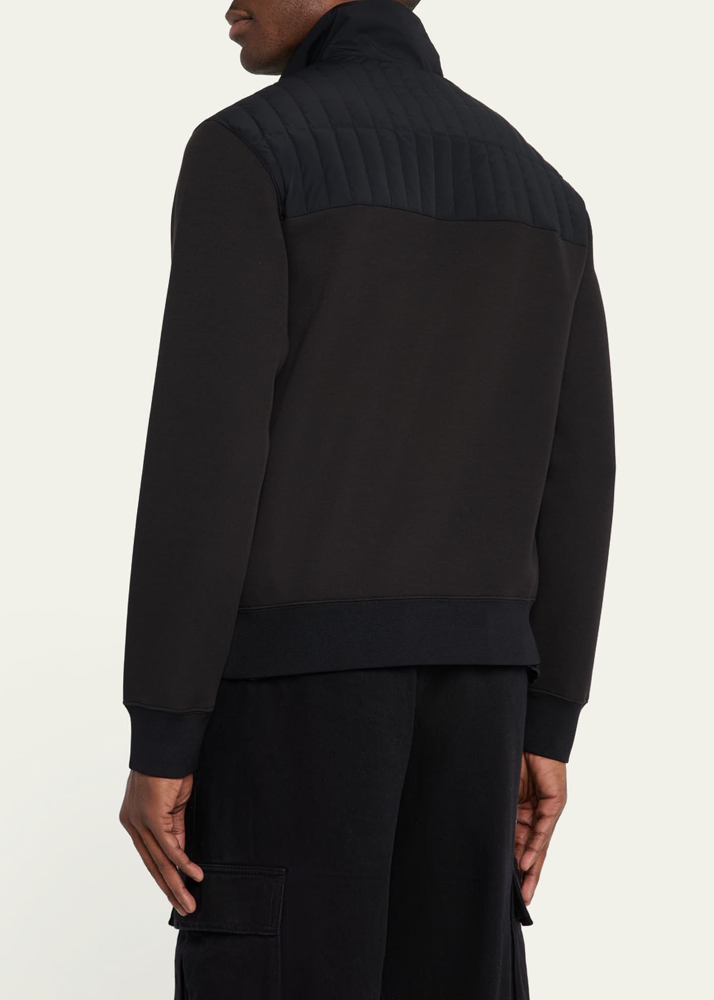 Mackage Men's Corey Hybrid Down Quarter-Zip Sweater - Bergdorf Goodman