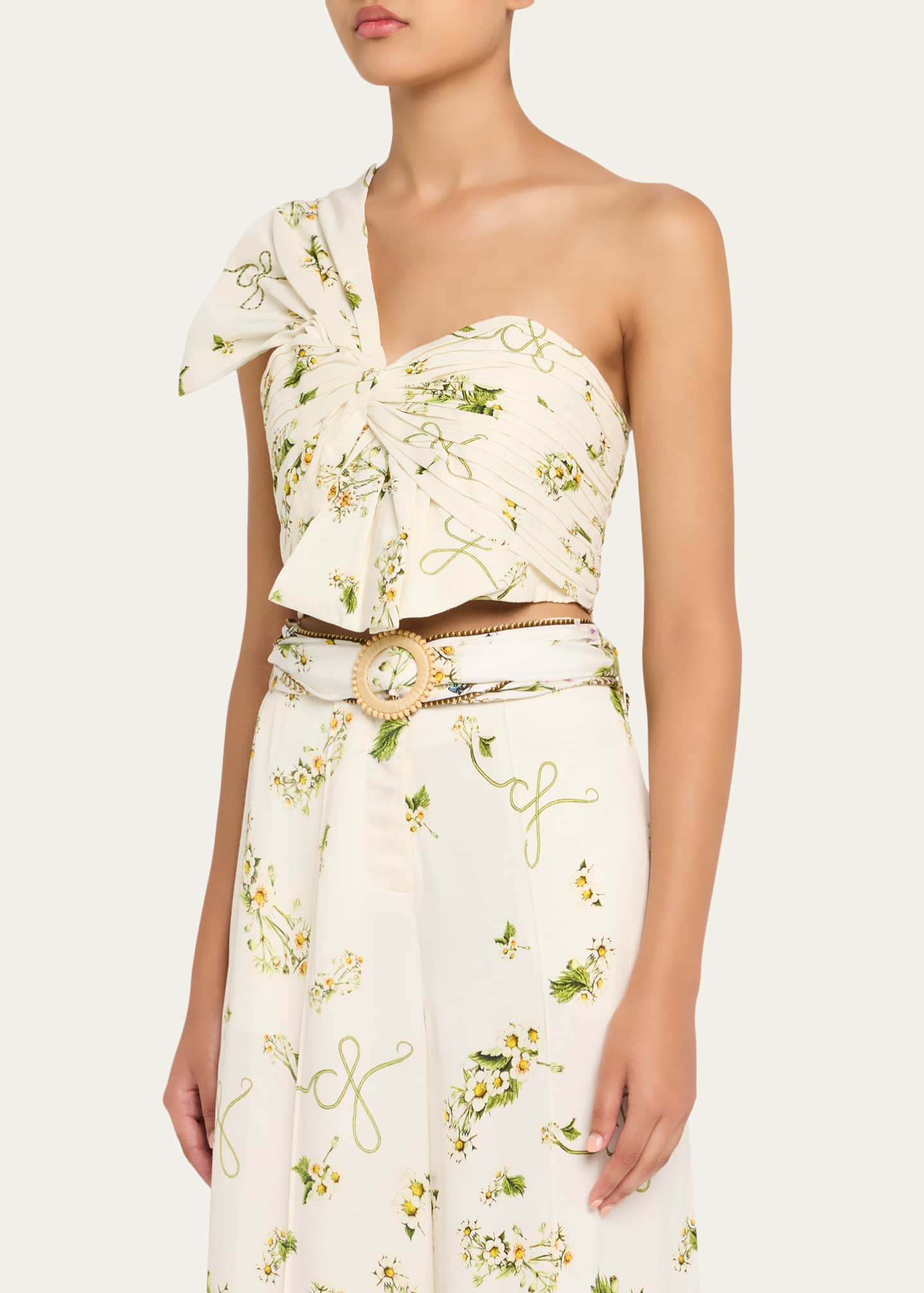 Camilla Botanical Utopia Asymmetric Bow Top - Bergdorf Goodman