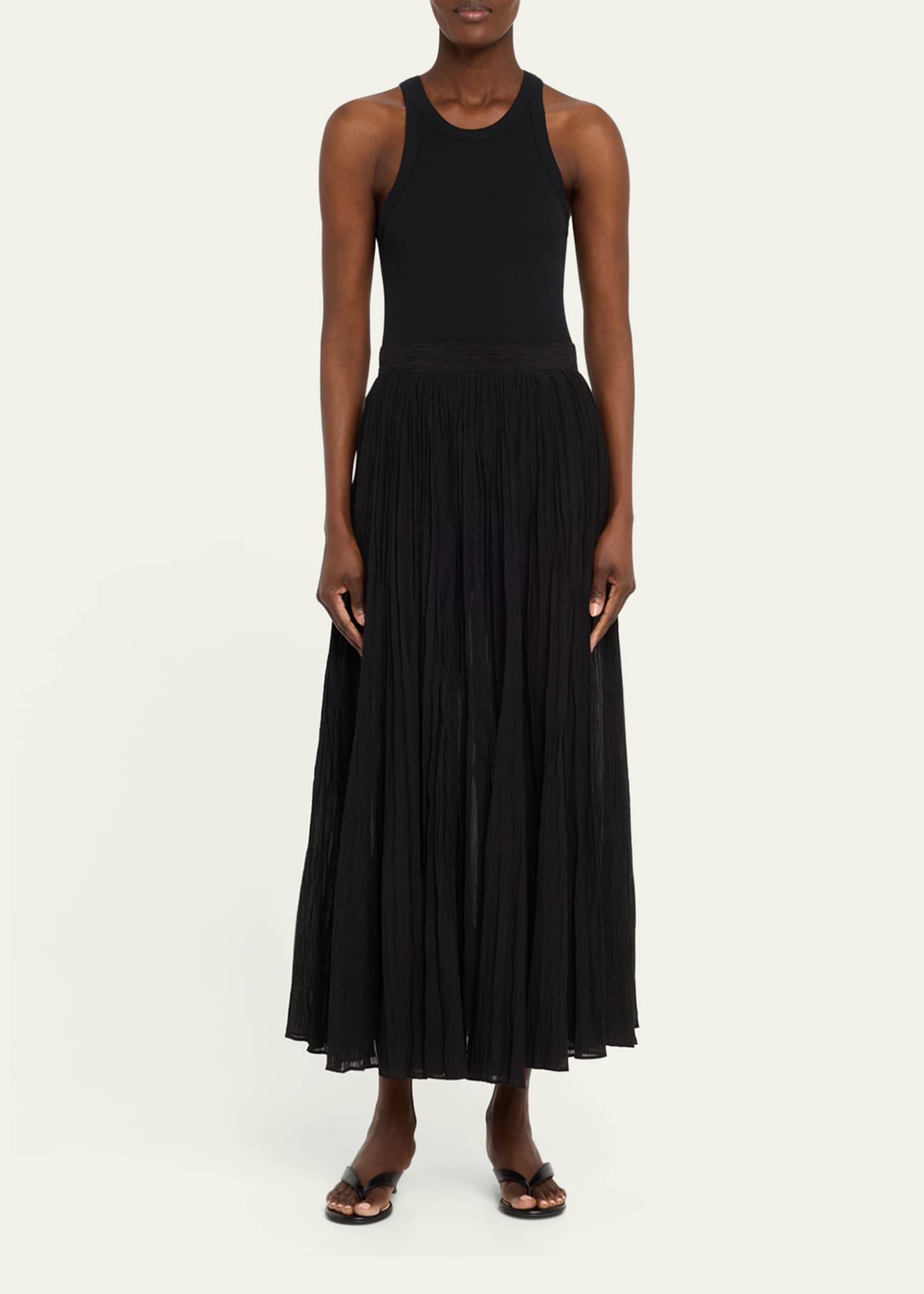 Stuart Weitzman Rio Leather Kitten-Heel Thong Sandals - Bergdorf Goodman