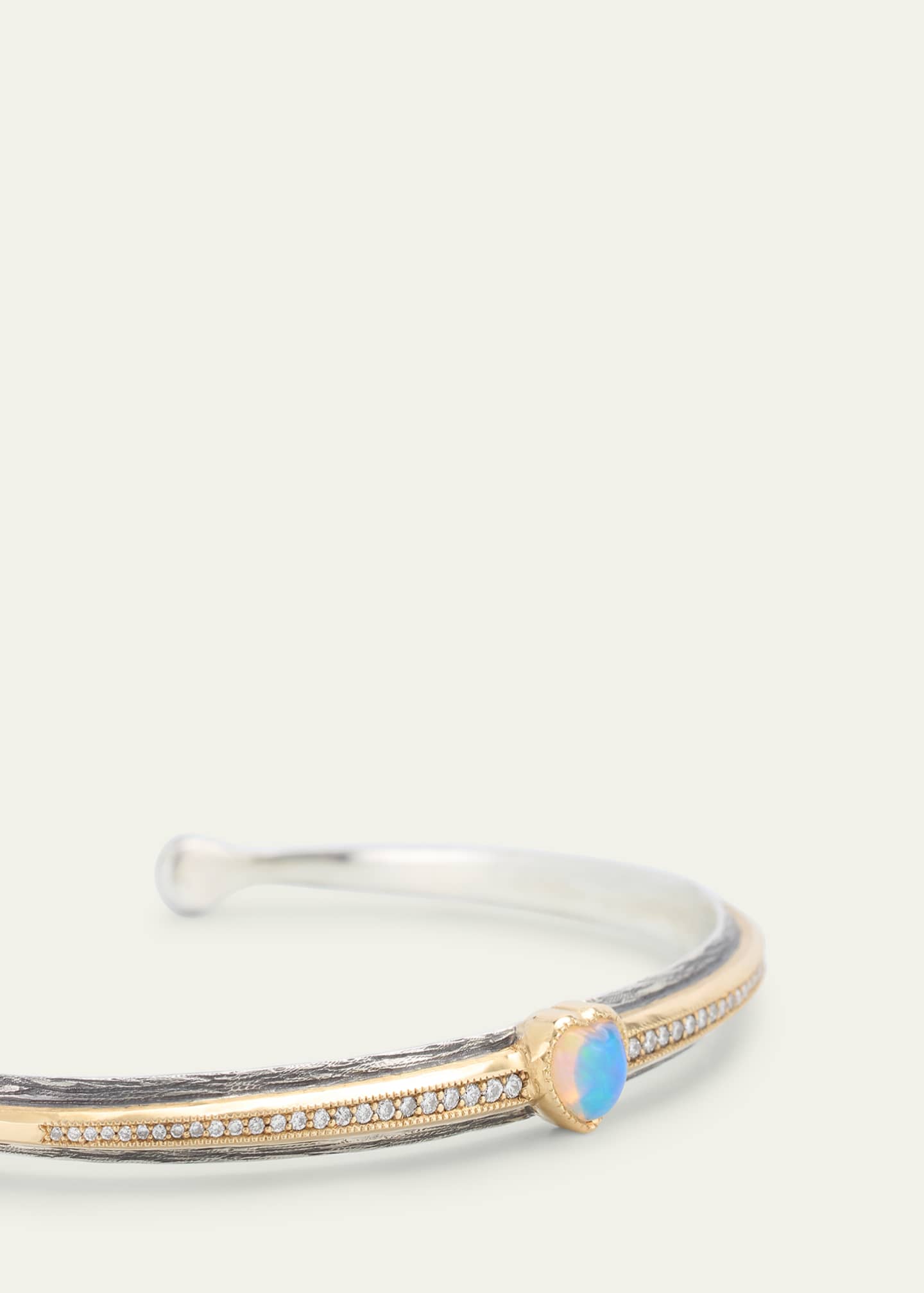 Arman Sarkisyan Opal Heart Cuff Bracelet with Diamonds - Bergdorf Goodman