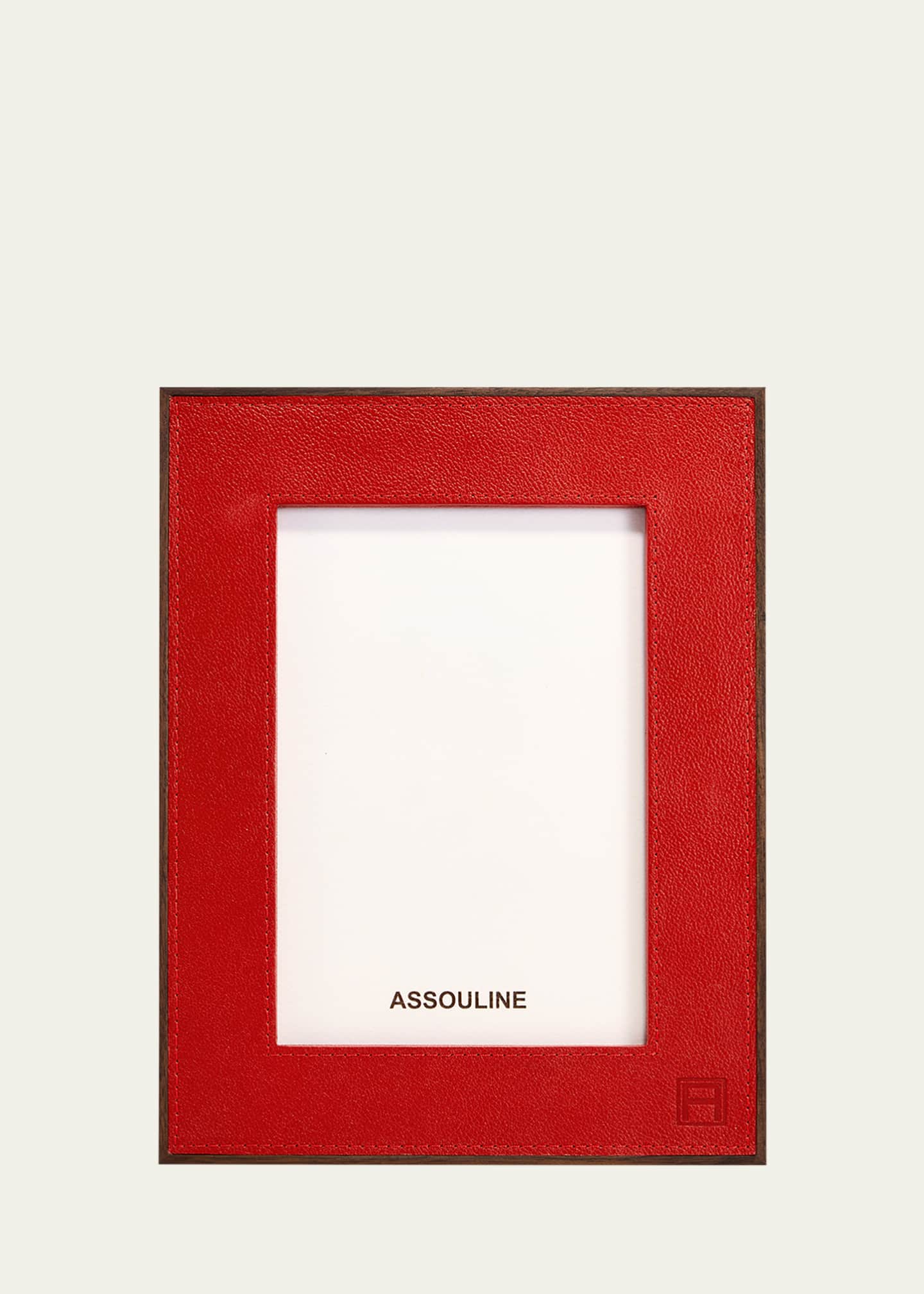 Assouline Heritage Leather Picture Frame, 5" x 7" - Bergdorf Goodman