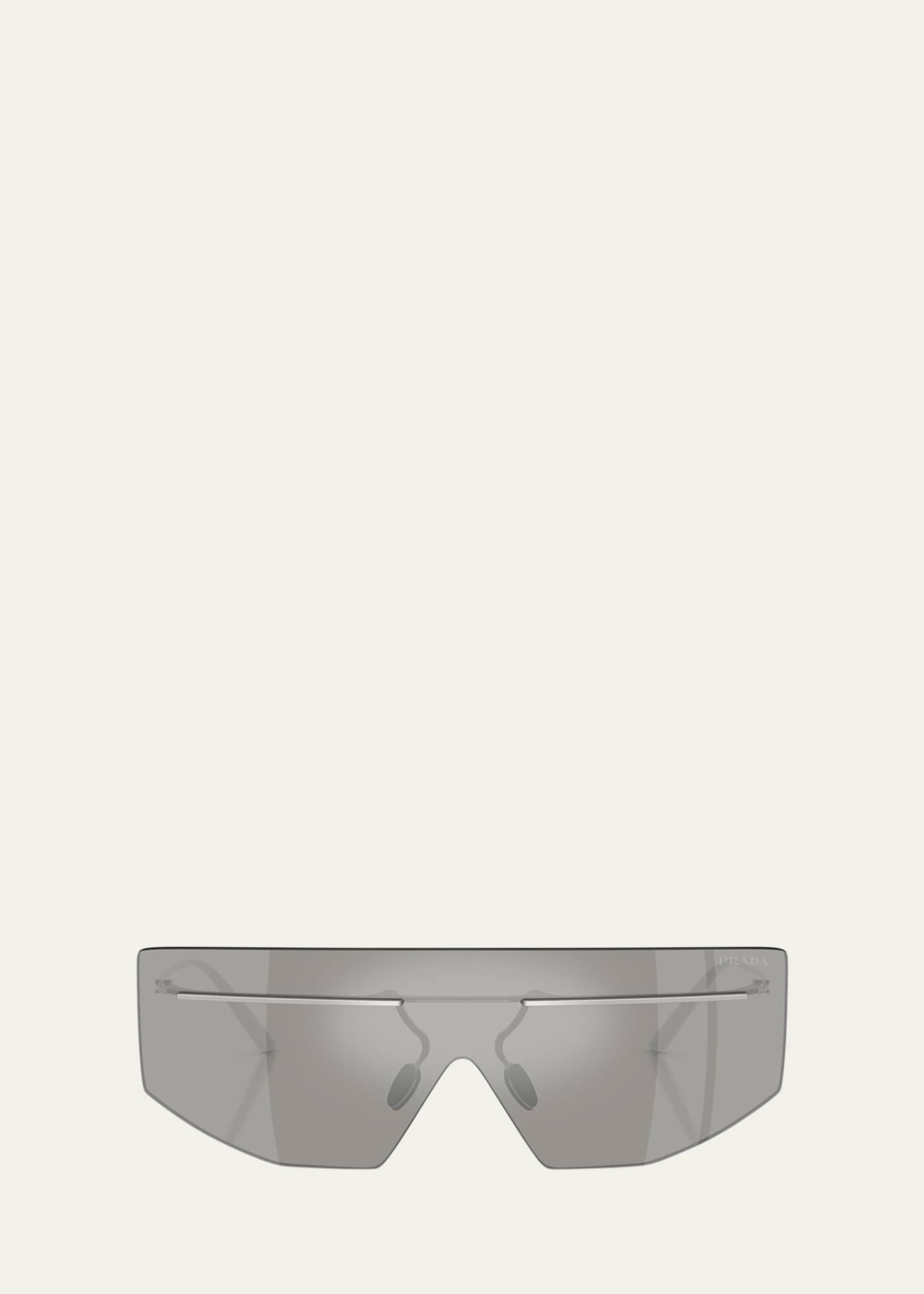 Prada Men's PR B55S Mirrored Shield Sunglasses - Bergdorf Goodman