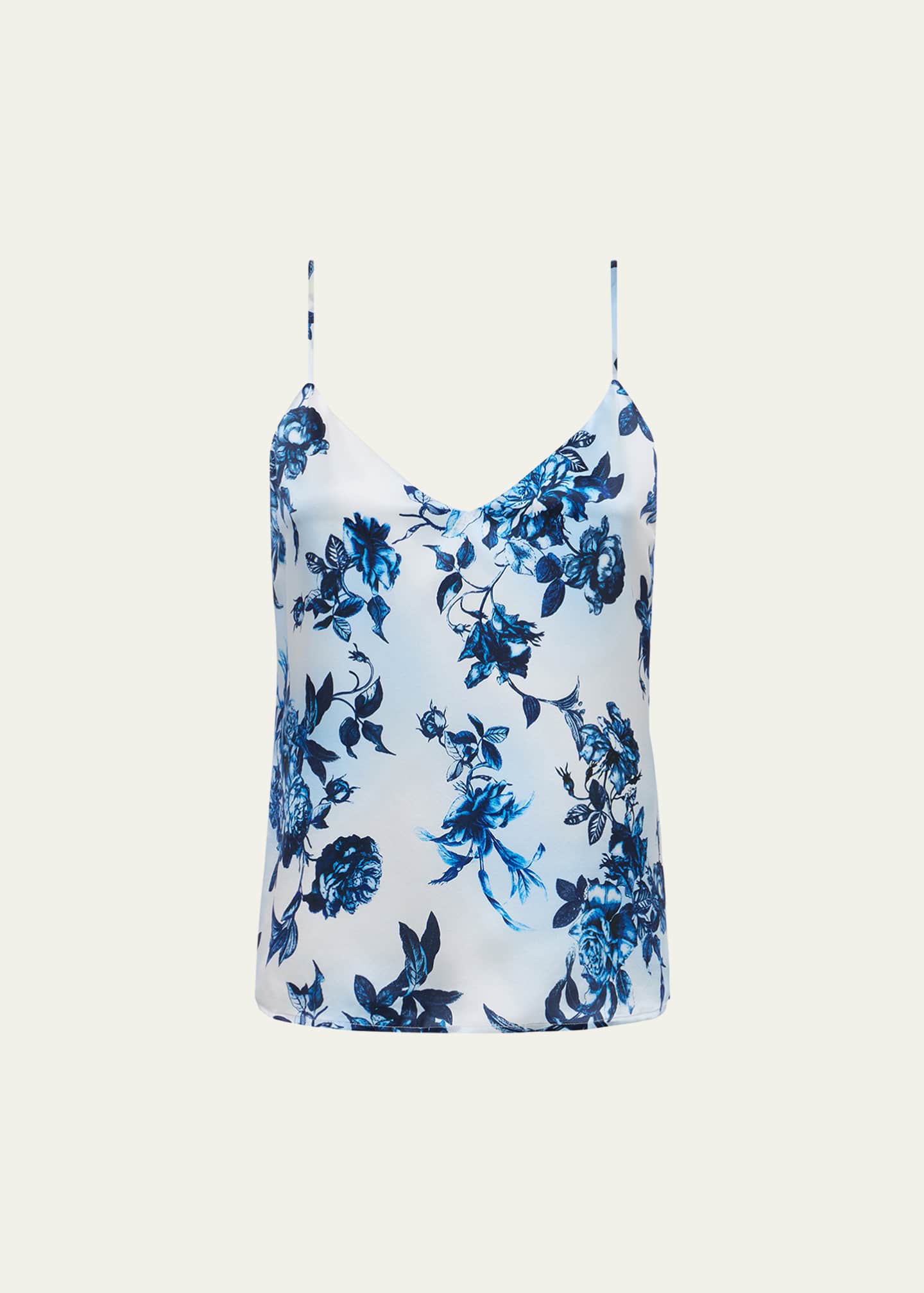 L'Agence Painterly Floral Jane Spaghetti-Strap Top - Bergdorf Goodman