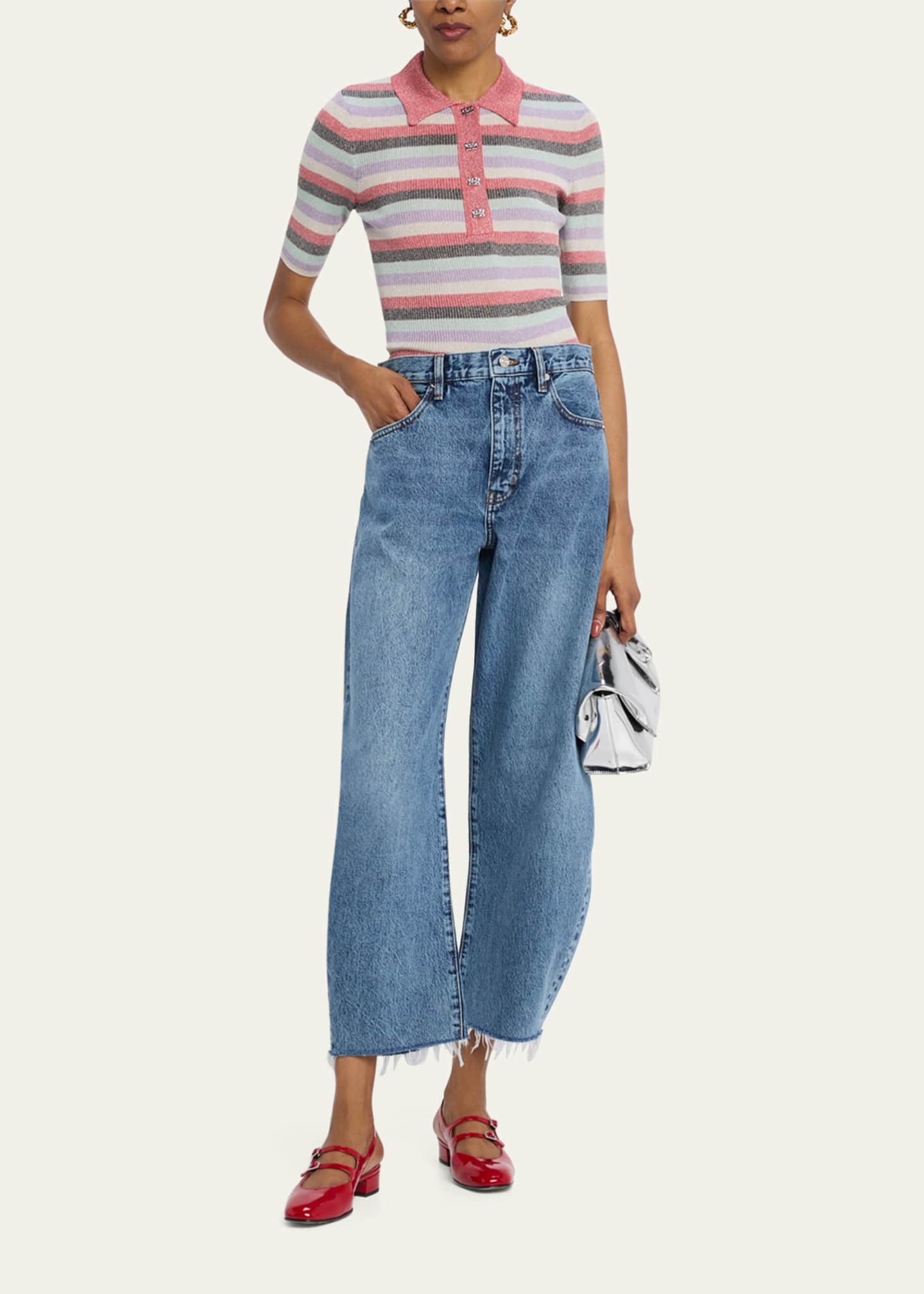 FRAME The Bubble Crop Jeans - Bergdorf Goodman
