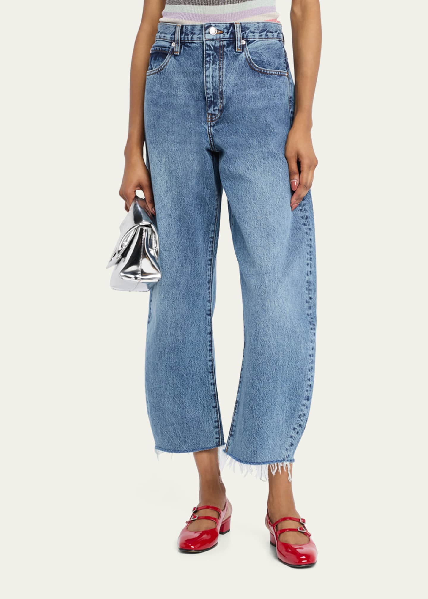 FRAME The Bubble Crop Jeans - Bergdorf Goodman
