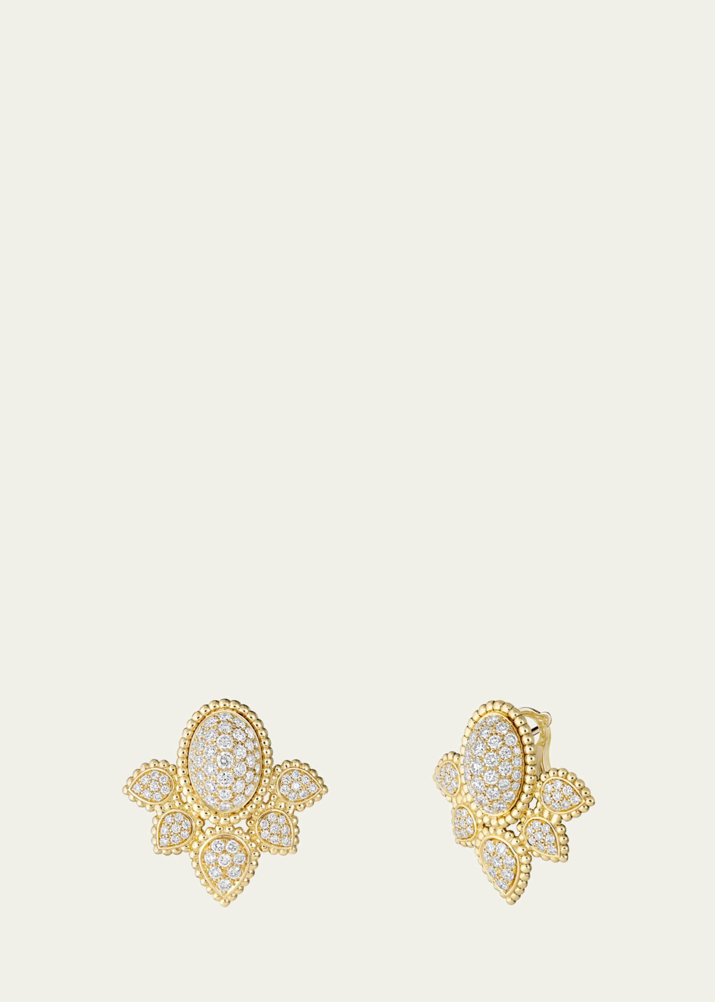 Boucheron Serpent Boheme 18K Yellow Gold Diamond Stud Earrings ...
