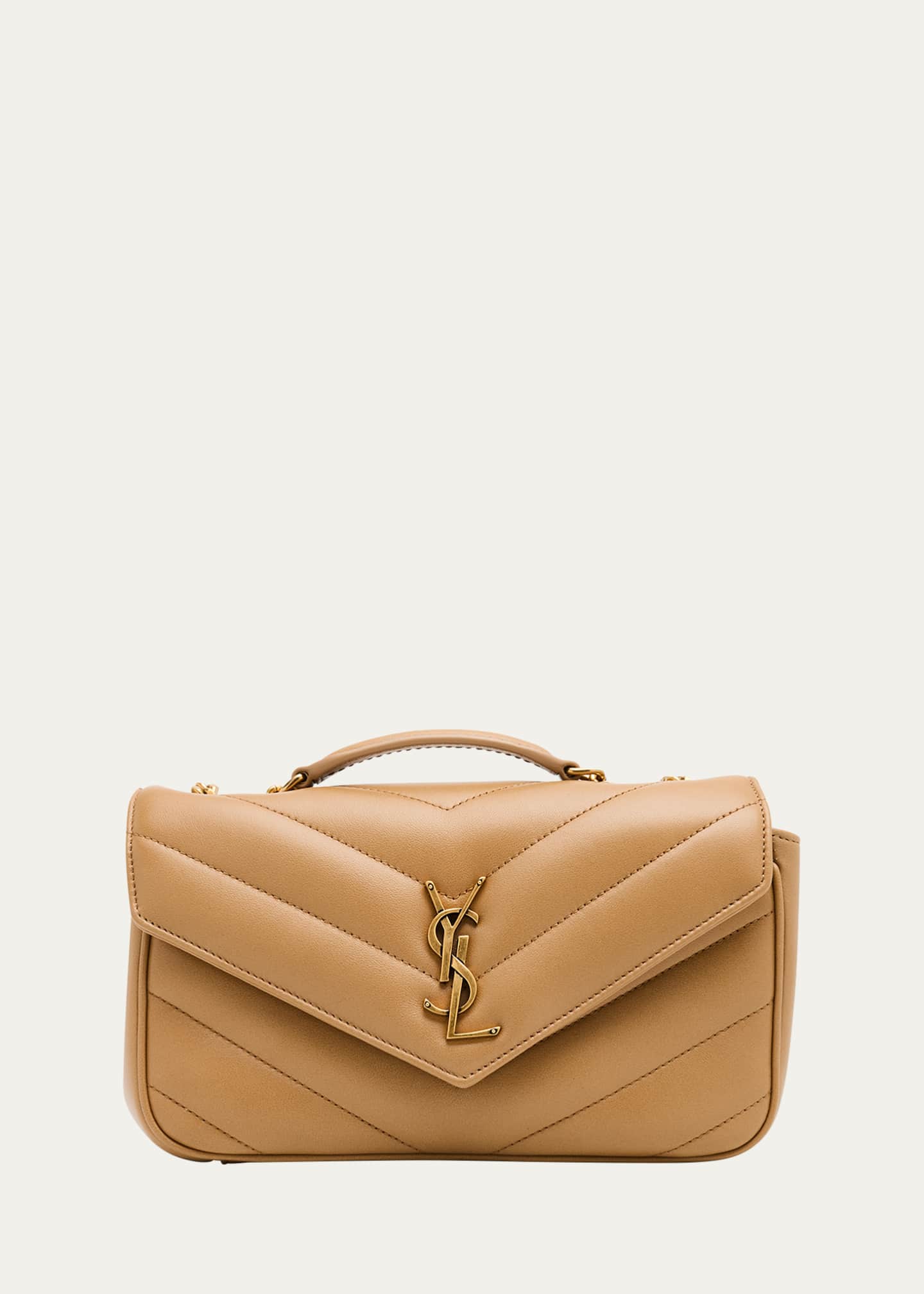 Saint Laurent Loulou Small YSL Shoulder Bag in Quilted Leather ...
