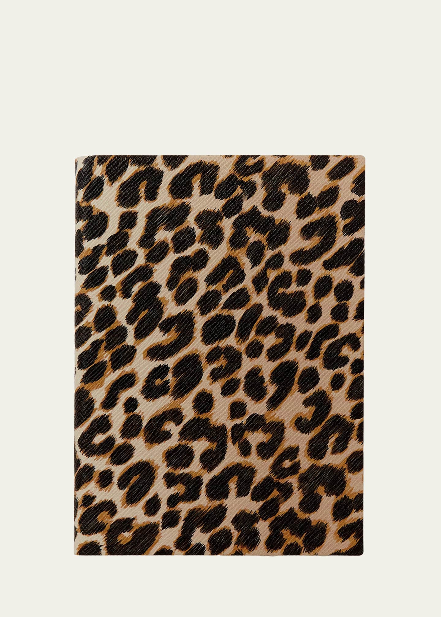 Smythson Panama Leopard Soho Notebook - Bergdorf Goodman