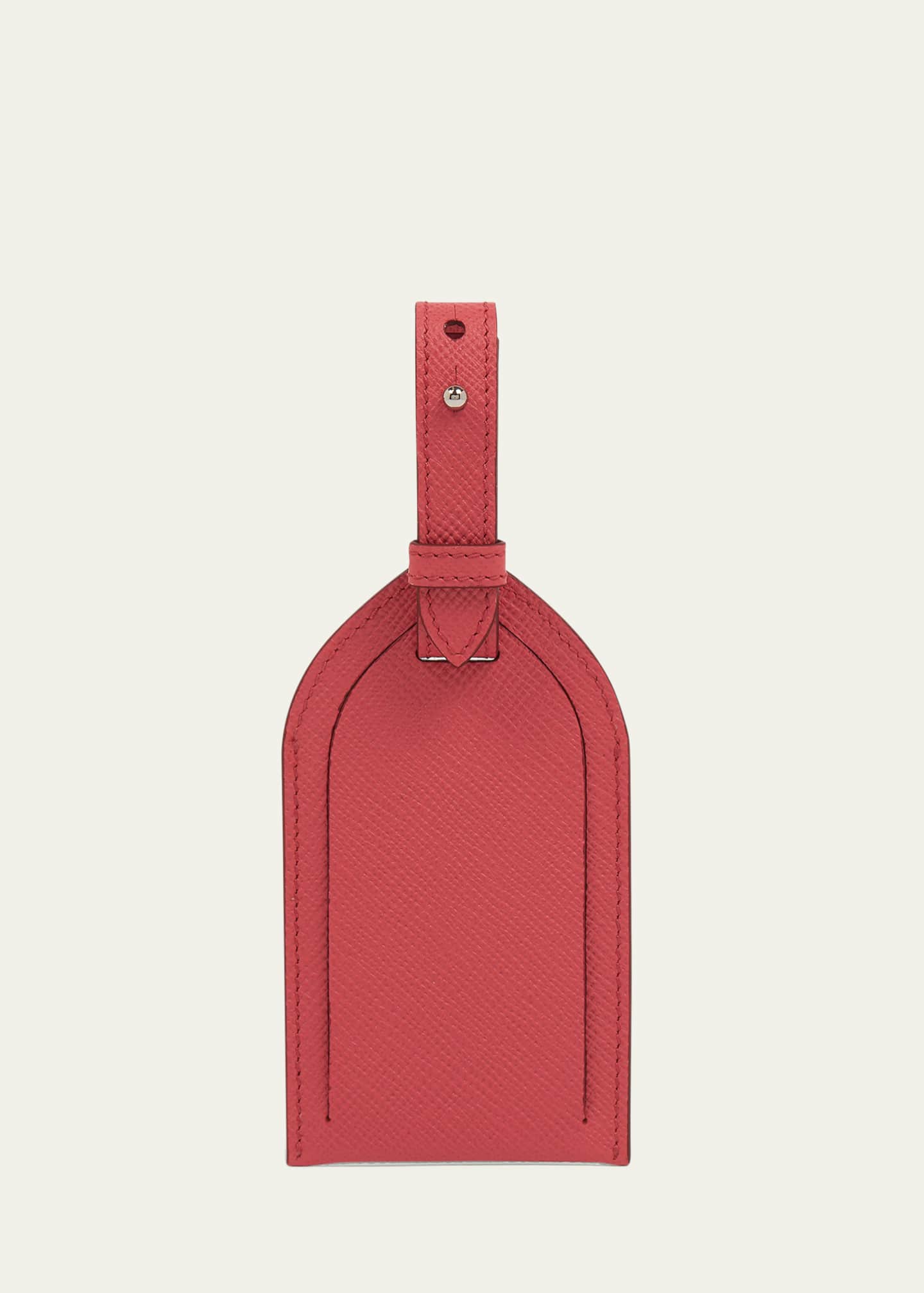 Smythson Raspberry Leather Luggage Tag - Bergdorf Goodman