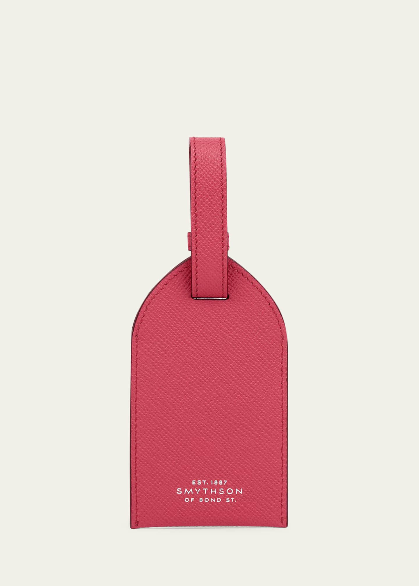 Smythson Raspberry Leather Luggage Tag - Bergdorf Goodman