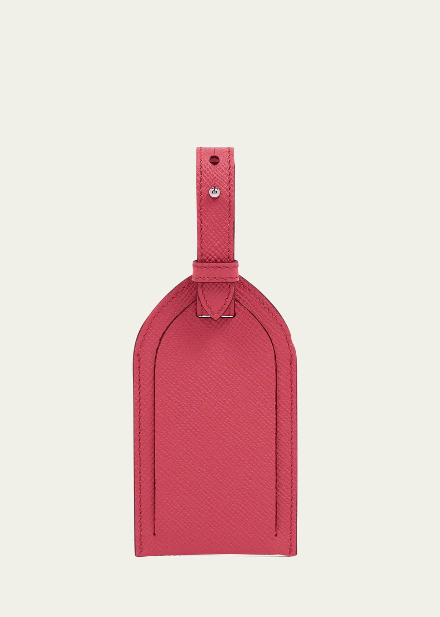 Smythson Raspberry Leather Luggage Tag - Bergdorf Goodman