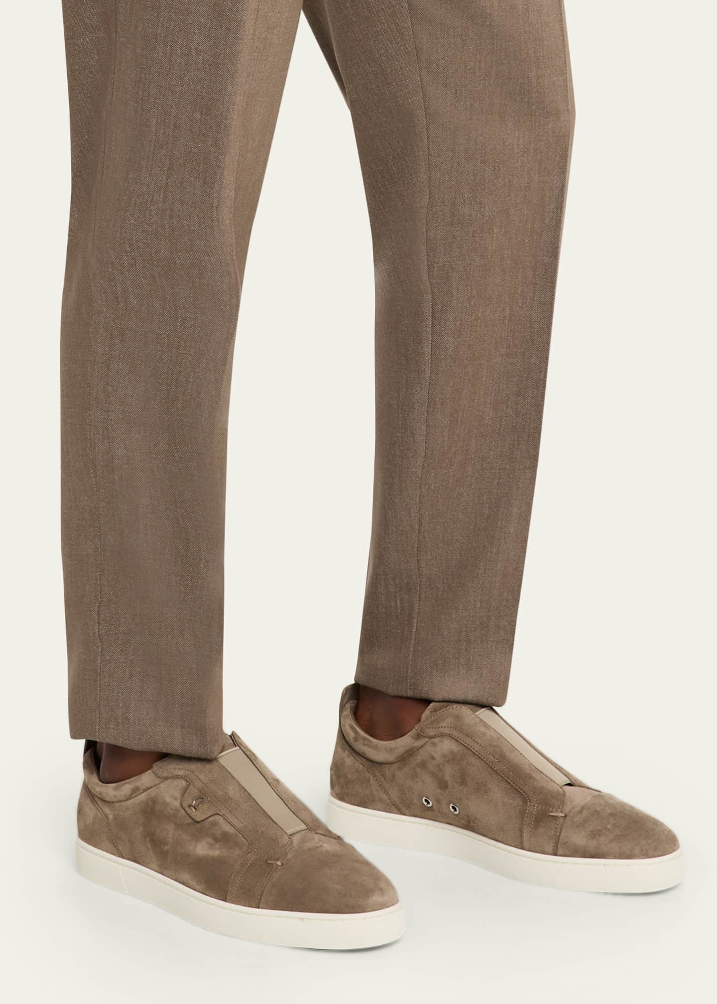 Christian Louboutin Men's St Louis Suede Slip-On Sneakers - Bergdorf ...