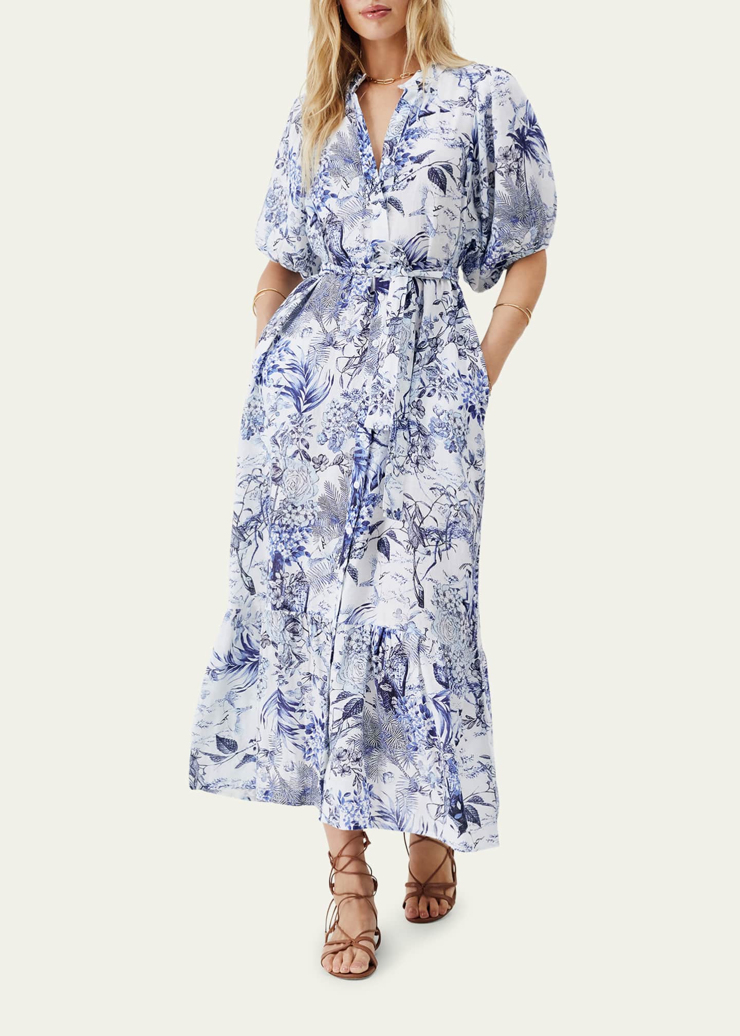 Melissa Odabash Kitty Belted Maxi Shirtdress - Bergdorf Goodman