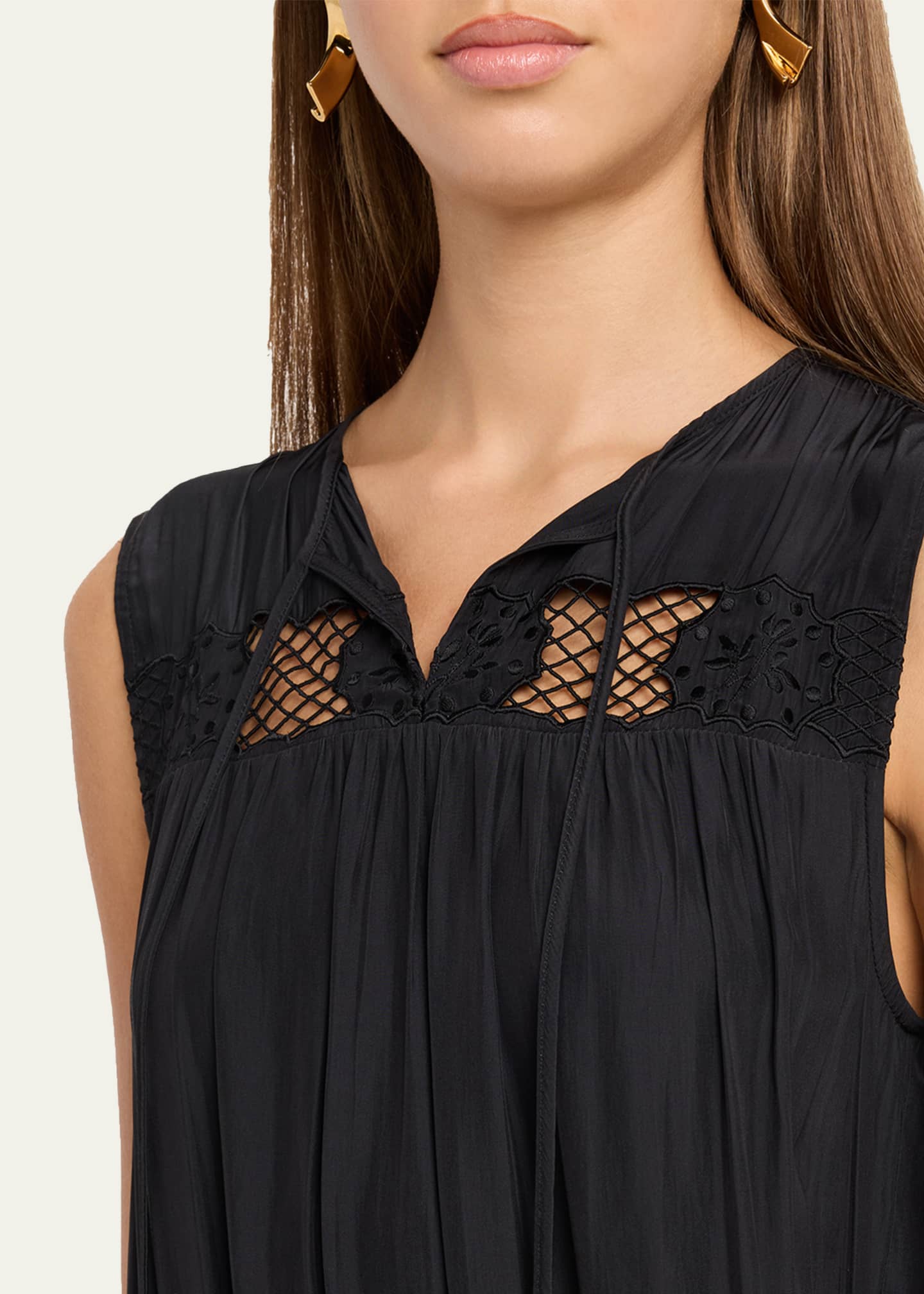 Ramy Brook Irma Embroidered Drop-Waist Dress - Bergdorf Goodman