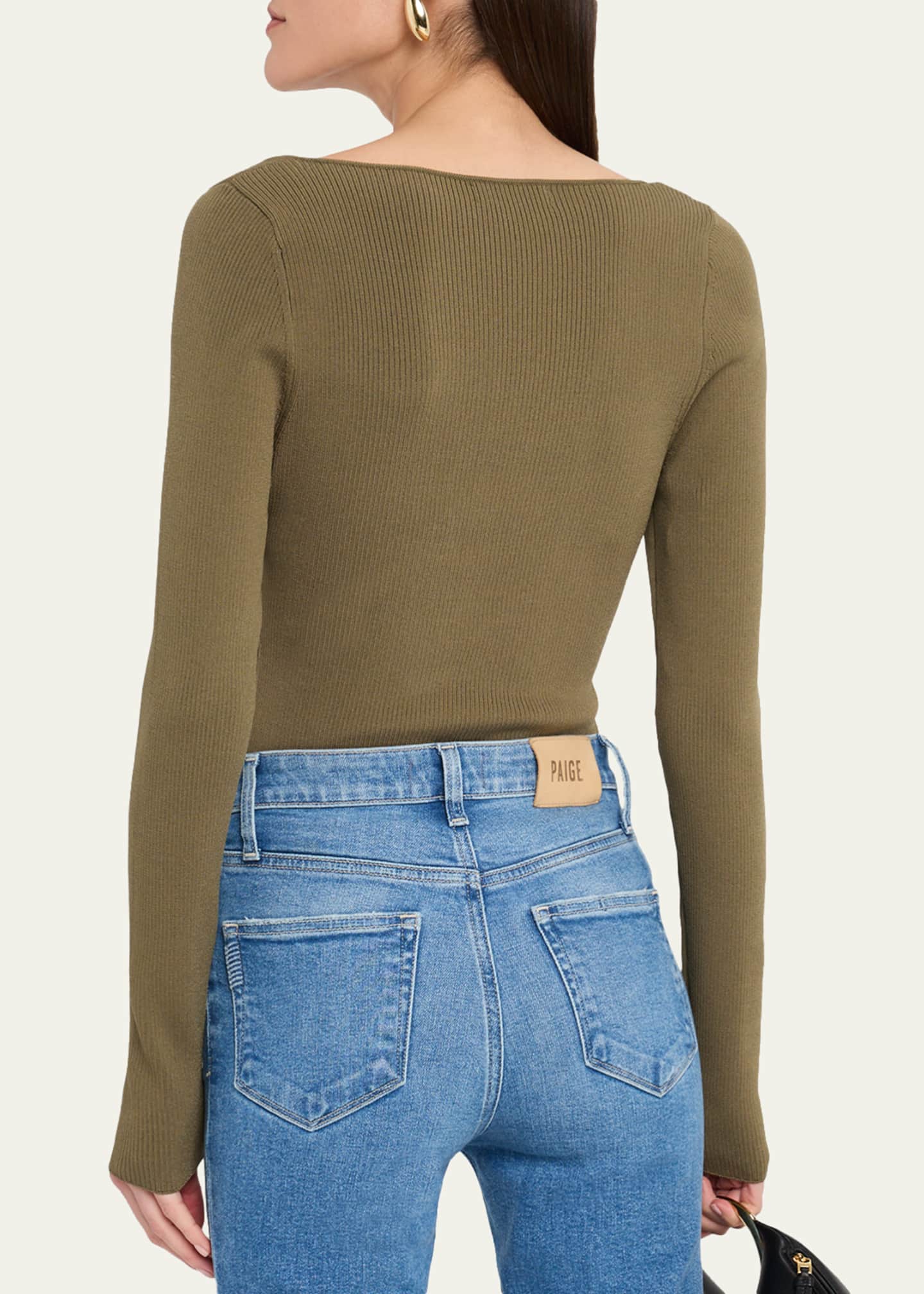 Ramy Brook Lylia Ribbed Wavy U-Ring Top - Bergdorf Goodman